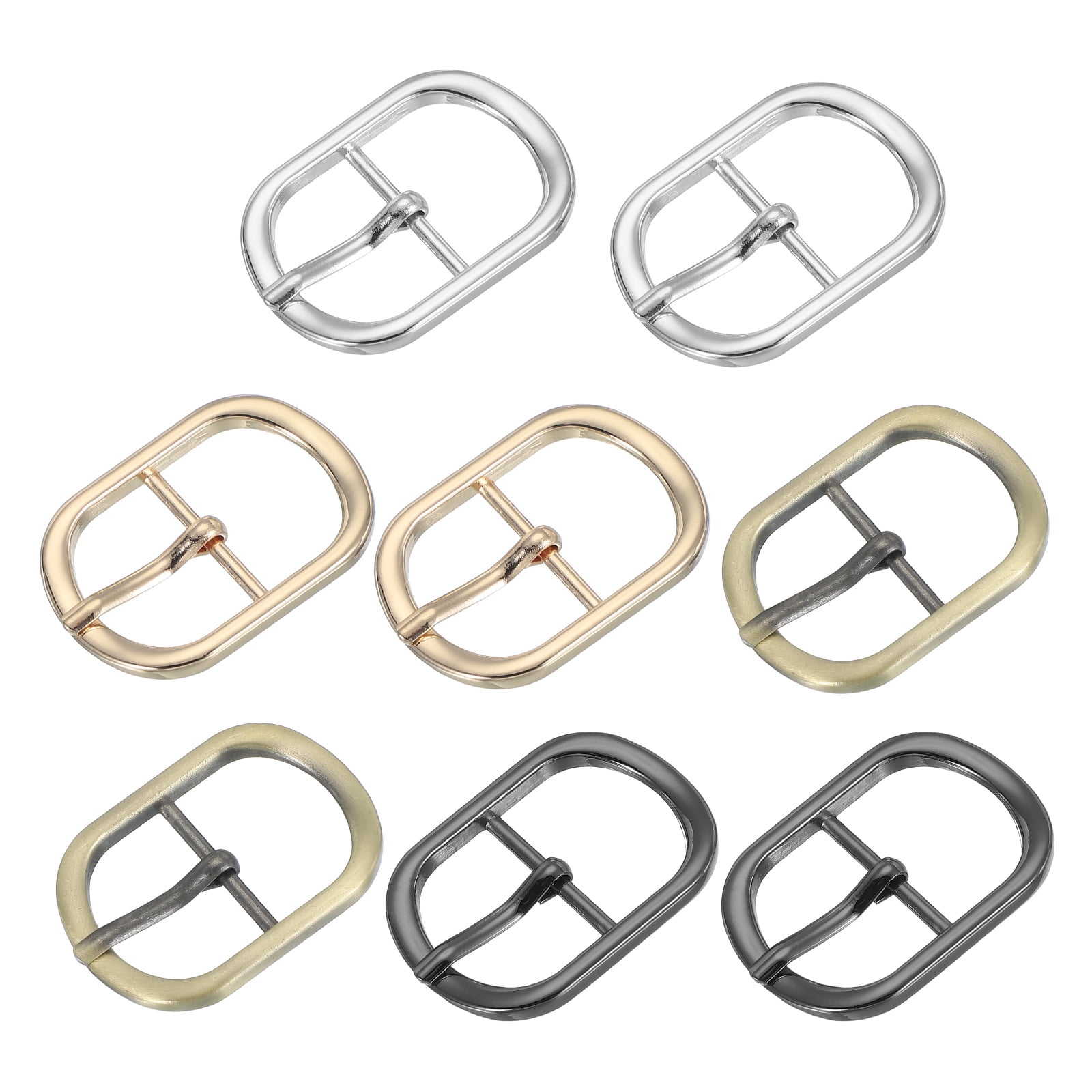 Uxcell Single Prong Belt Buckle, 1 Inch Metal Center Bar Square ...