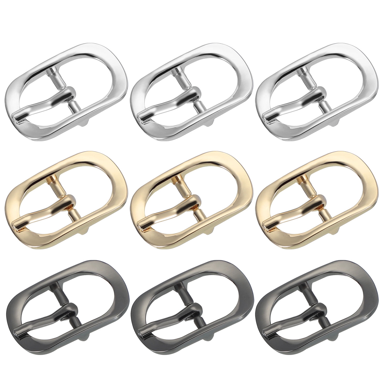 Uxcell Single Prong Belt Buckle Metal Roller Pin Buckle Center Bar ...
