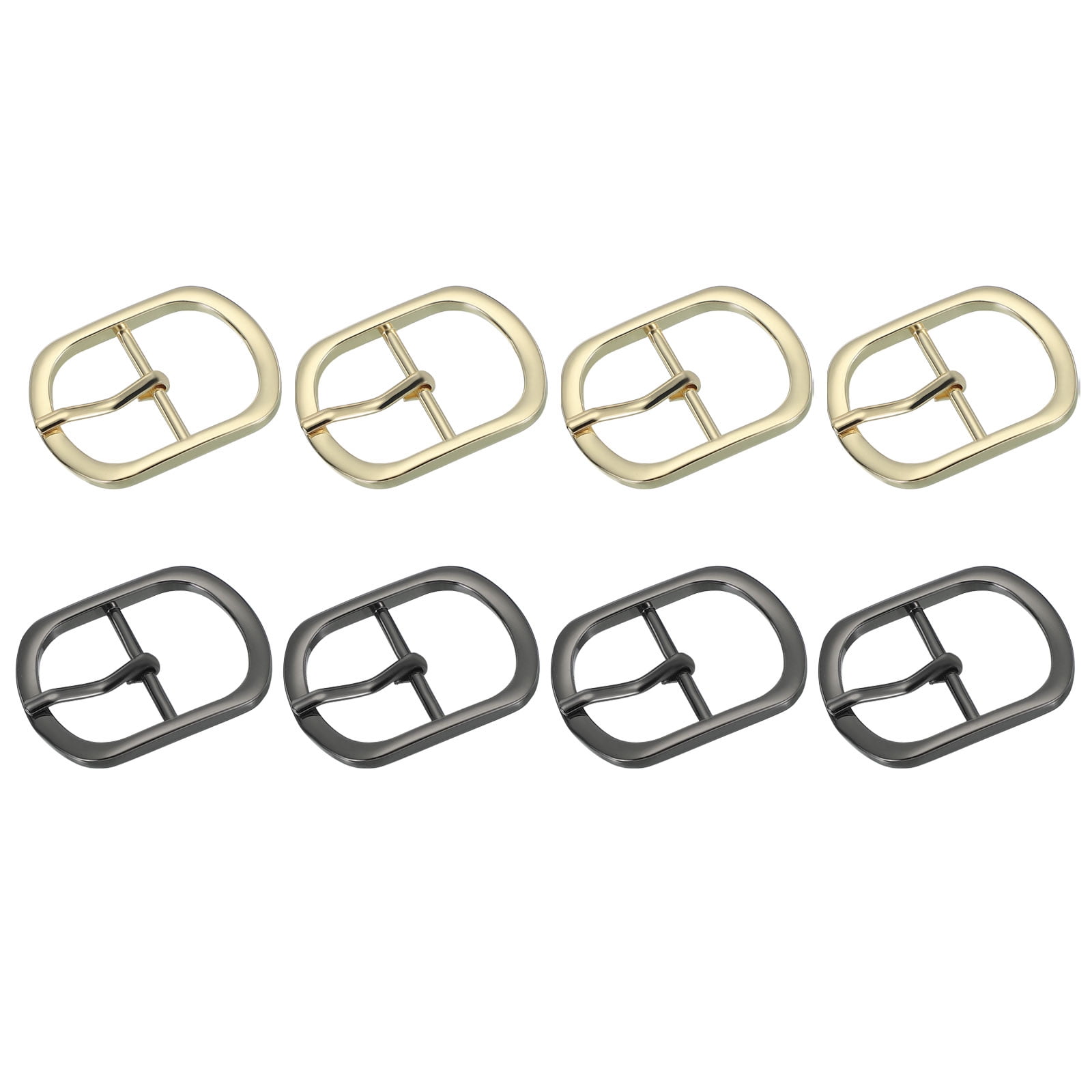 Uxcell Single Prong Belt Buckle, Metal Roller Pin Buckle Oval Center ...