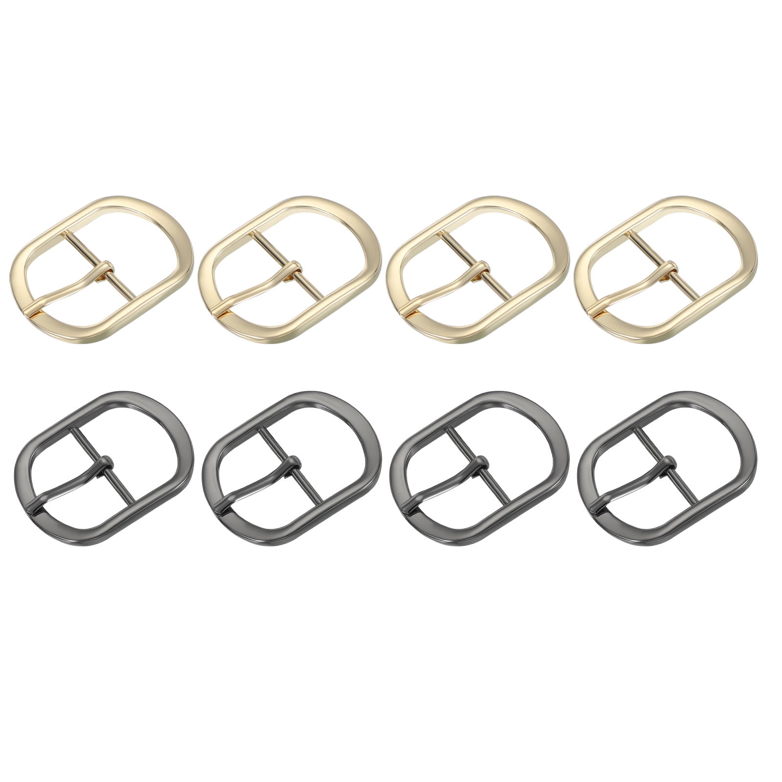 Uxcell Single Prong Belt Buckle, Metal Roller Pin Buckle Oval Center ...