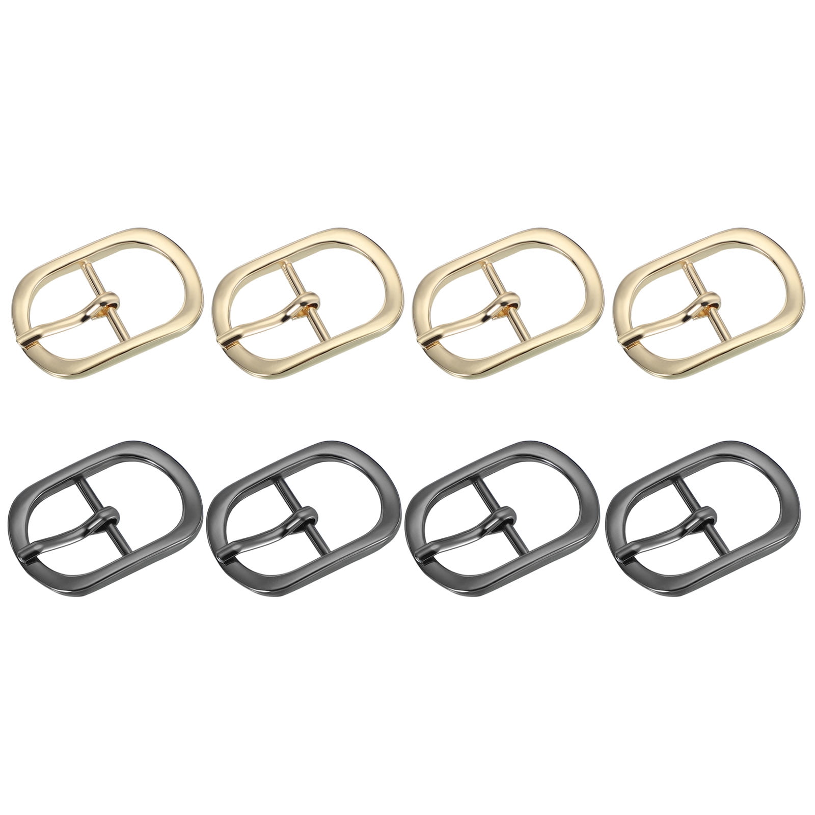Uxcell Single Prong Belt Buckle, Metal Roller Pin Buckle Oval Center ...