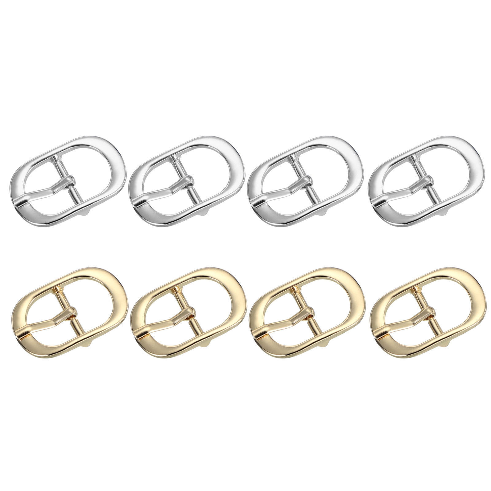 Uxcell Single Prong Belt Buckle, Metal Roller Pin Buckle Oval Center ...