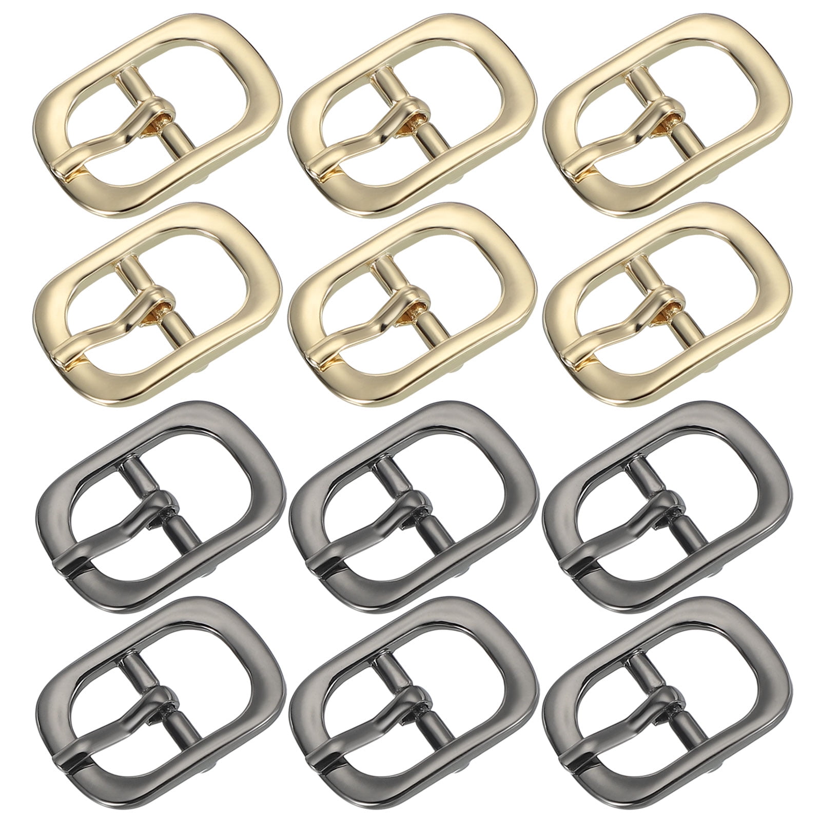Uxcell Single Prong Belt Buckle, Metal Roller Pin Buckle Oval Center ...