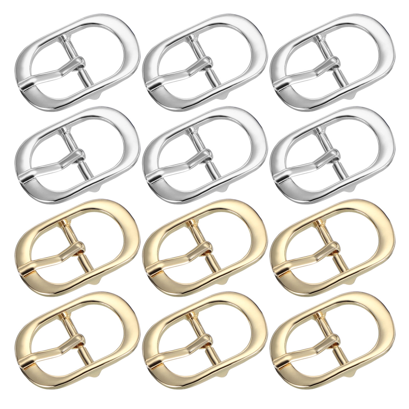 Uxcell Single Prong Belt Buckle, Metal Roller Pin Buckle Oval Center ...