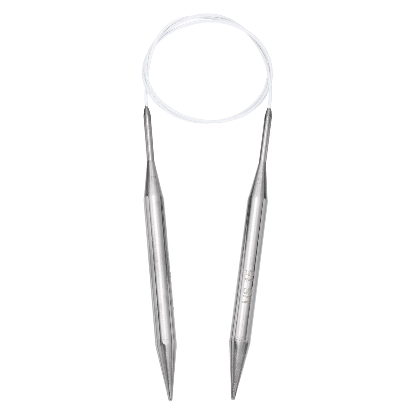 Uxcell Size US 15 Knitting Needles Circular Needle 31 inch Round Metal ...