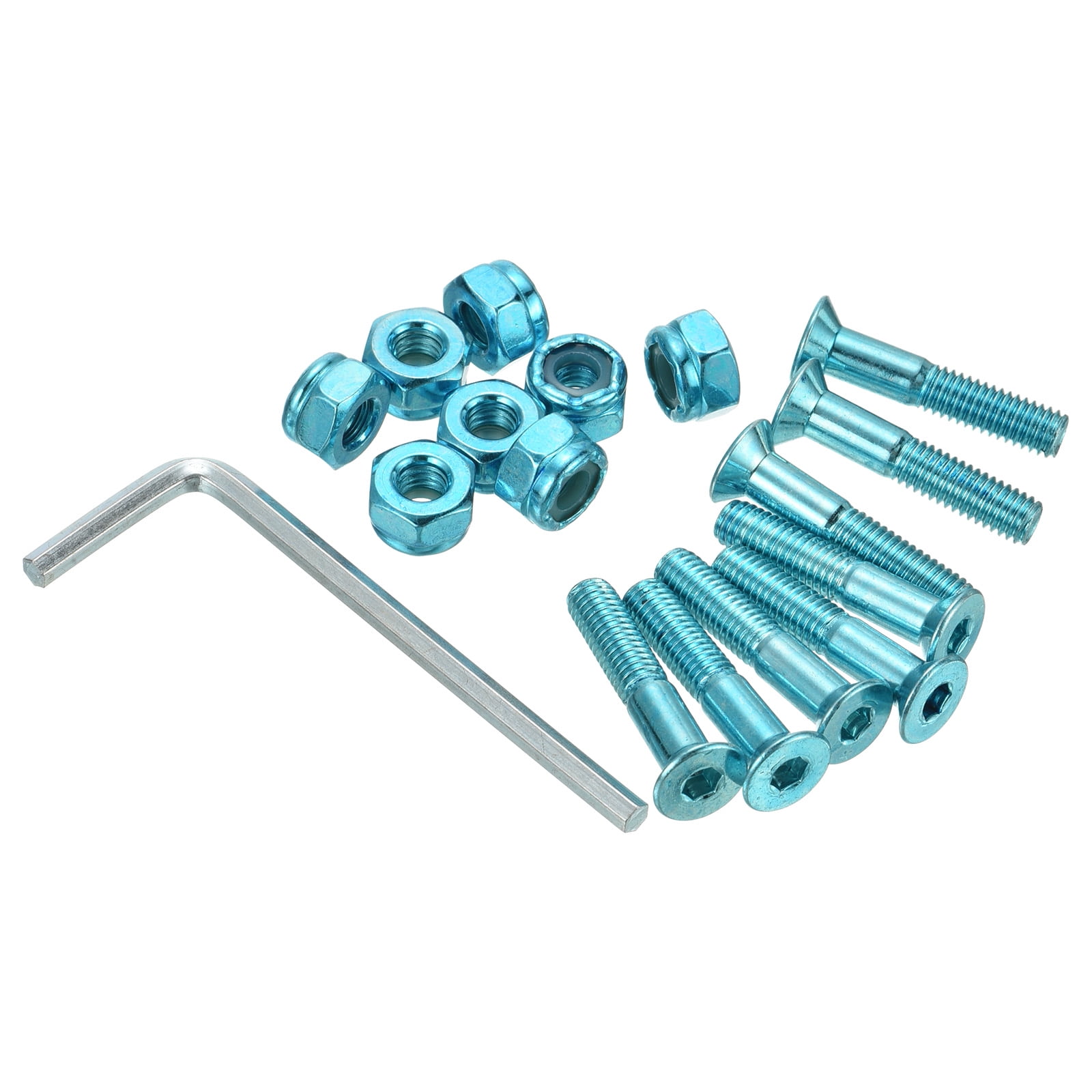 Uxcell Skateboard Hardware Kit 1" Mounting Screws Hex Head Bolts Nuts ...