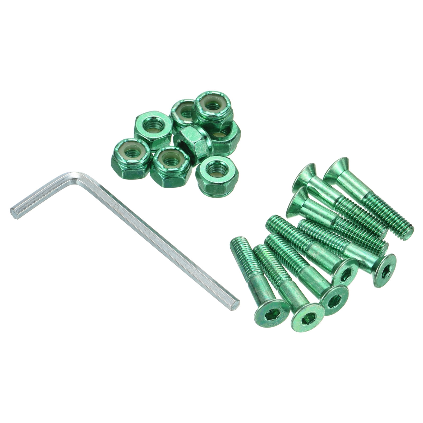 Uxcell Skateboard Hardware Kit 1" Mounting Screws Hex Head Bolts Nuts ...