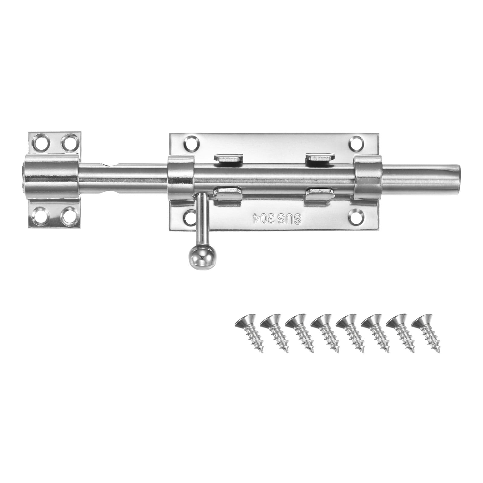 Uxcell Slide Latch Lock 8 Inch Stainless Steel Gate Latch with Screws ...