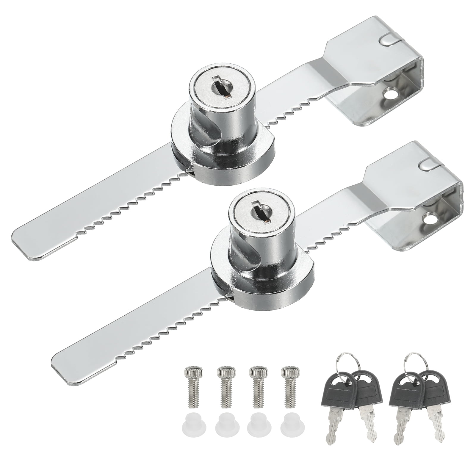 Uxcell Sliding Glass Cabinet Lock, 2Pcs Keyed Alike Showcase Lock ...