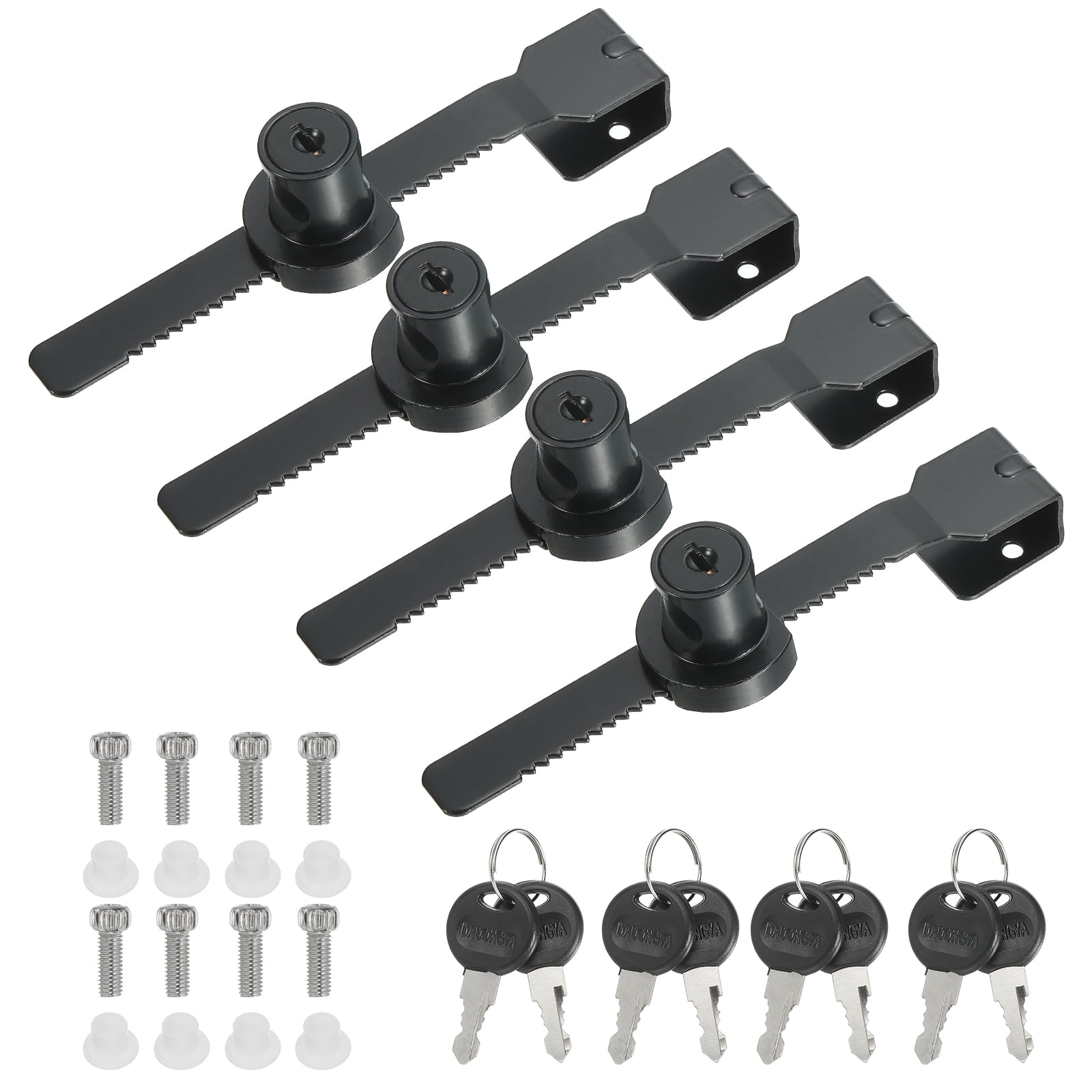 Uxcell Sliding Glass Cabinet Lock, 4Pcs Keyed Alike Showcase Lock ...