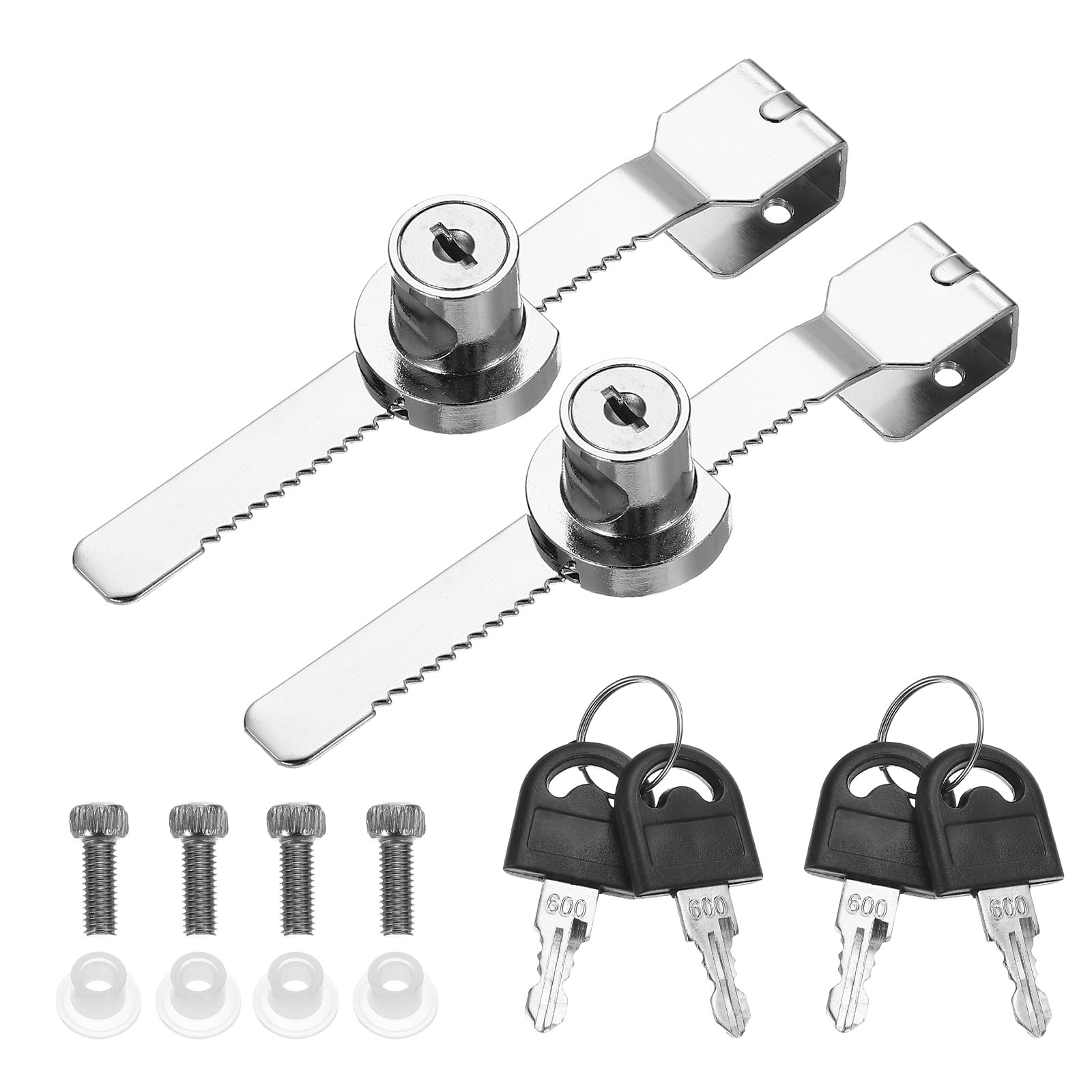 Uxcell Sliding Glass Door Lock, 2 Pcs Keyed Alike Showcase Lock No ...
