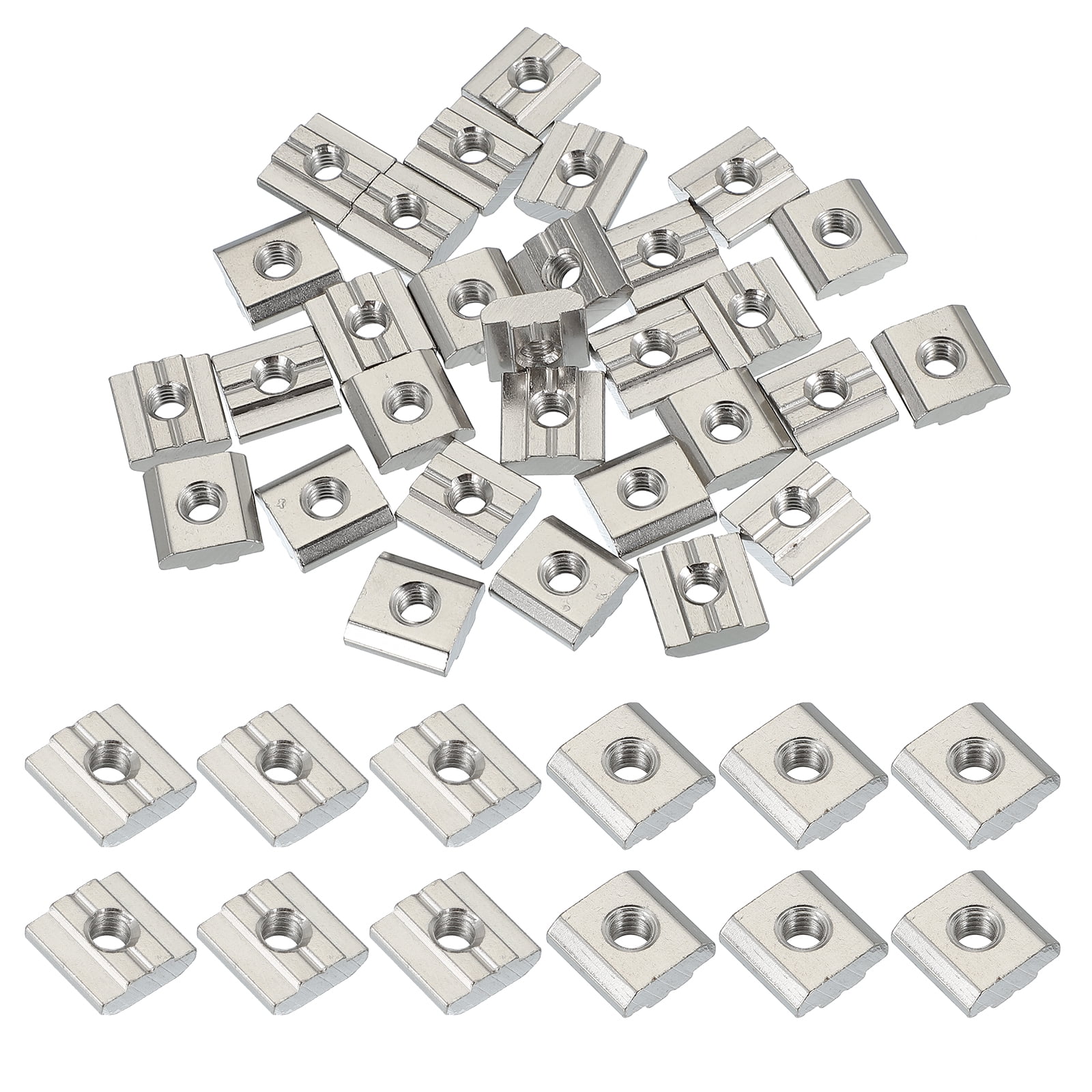 Uxcell Sliding t Nuts, Hammer Head Fastener Nut Thread t Slide Drop in ...