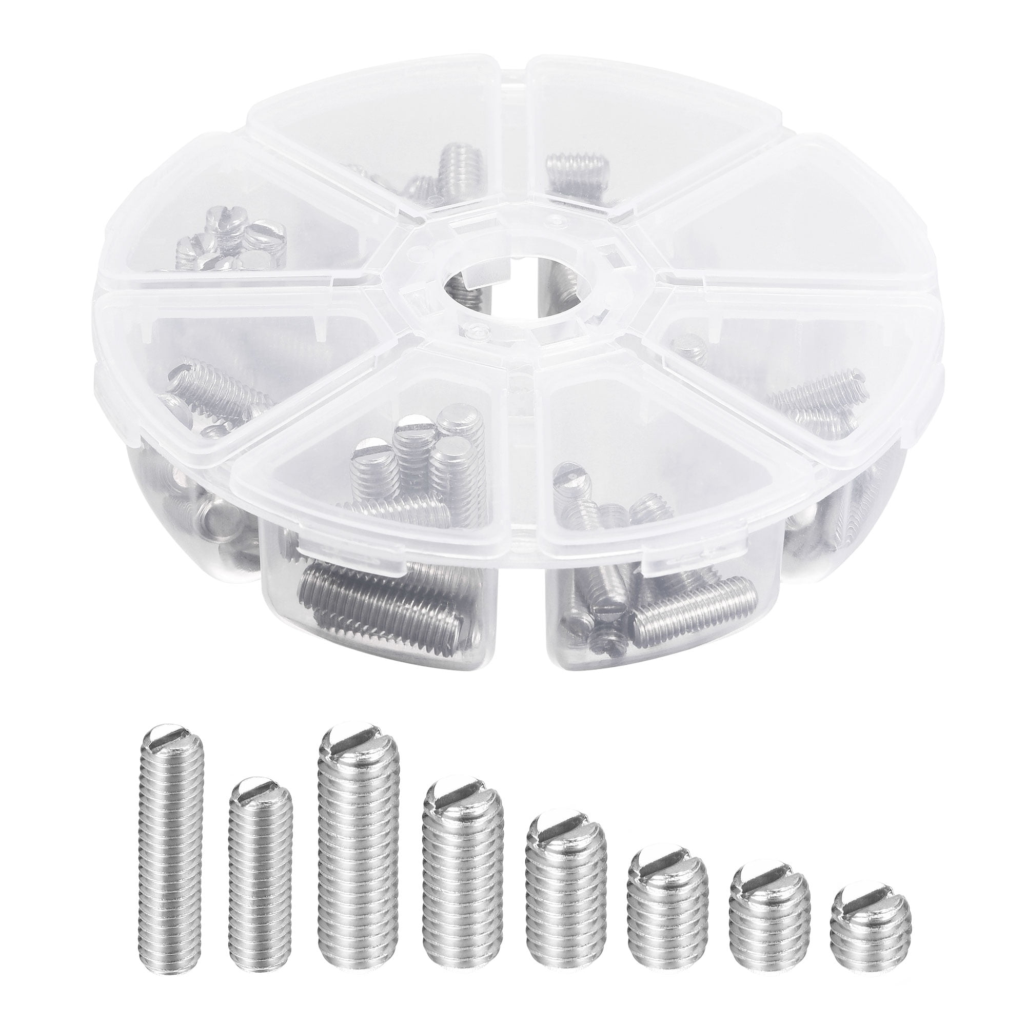 Uxcell Multi Size Assorted M5/M6 Stainless Steel Slotted Set Grub ...