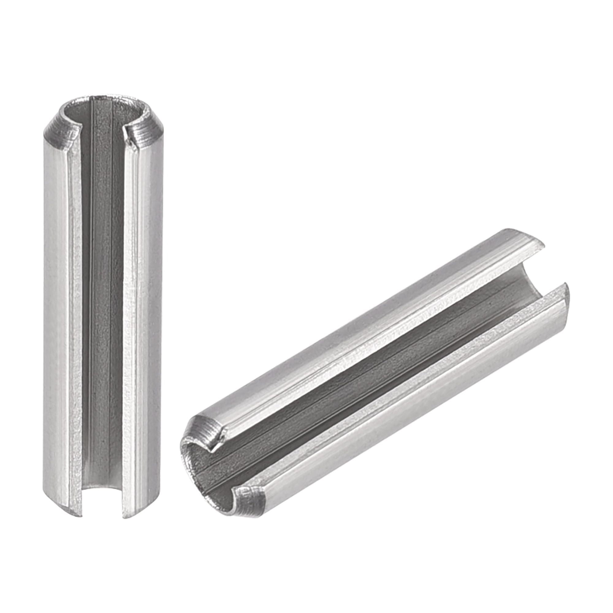 Uxcell Slotted Spring Pin M4 x 12mm 304 Stainless Steel Split Spring ...