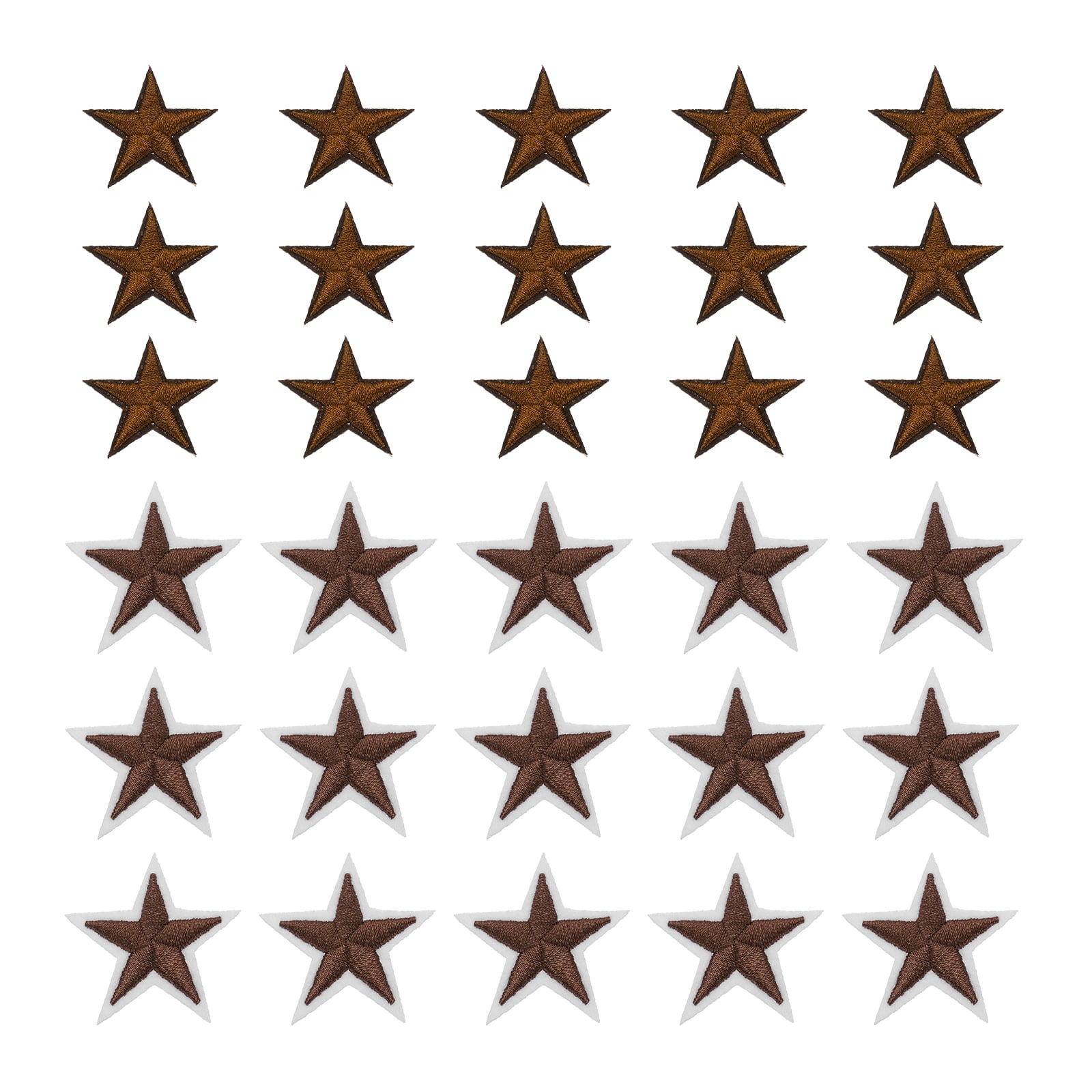 Uxcell Small 5Star Iron on Patches Embroidered Sew Patches Appliques ...
