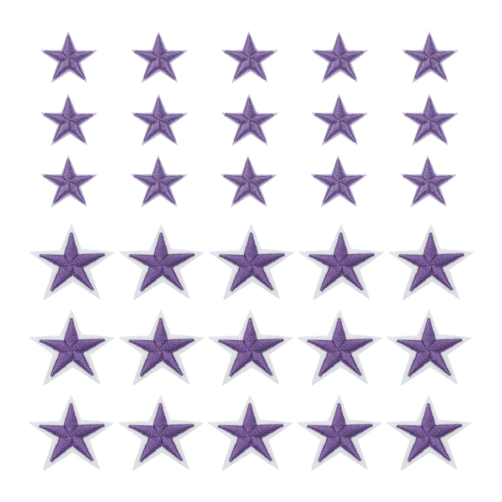 Uxcell Small 5Star Iron on Patches Embroidered Sew Patches Appliques ...