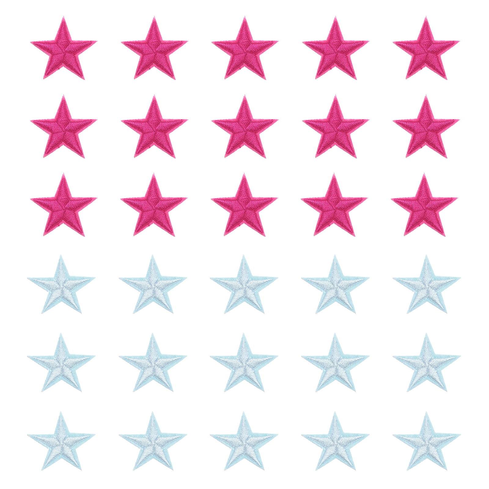 Uxcell Star Iron on Patches Embroidered Sew Patches 2.9x2.9cm Appliques ...