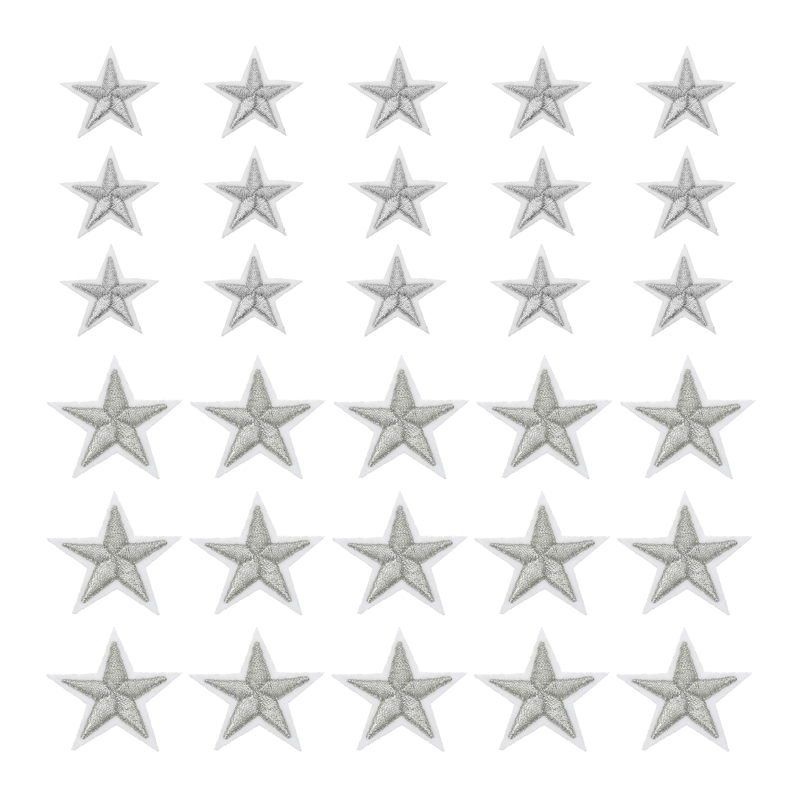 Uxcell Star Iron on Patches Embroidered Sew Patches 2.9/4.1x2.9/3.9cm ...