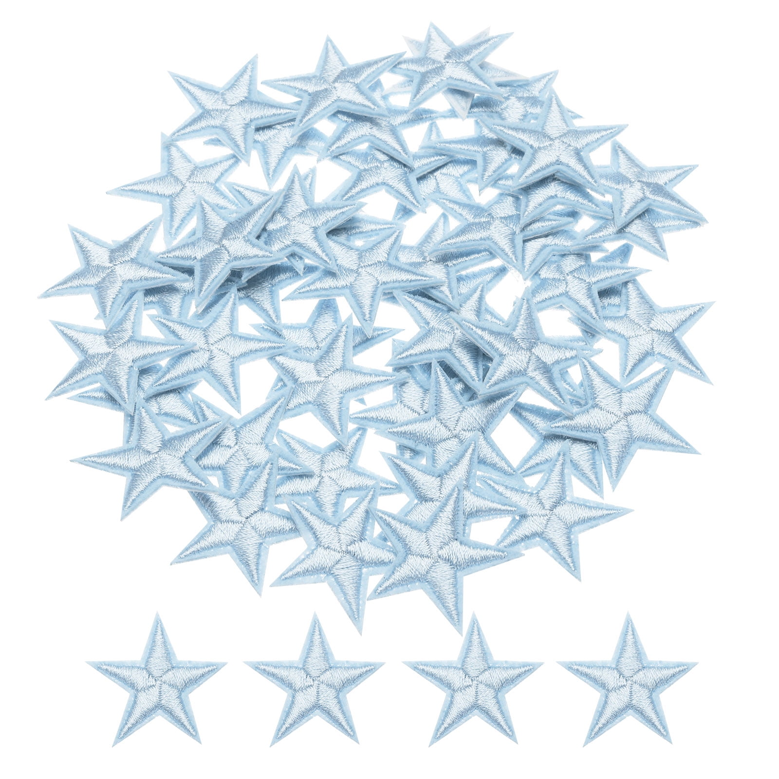 Uxcell Small 5Star Iron on Patches Embroidered Sew Patches for Clothing ...