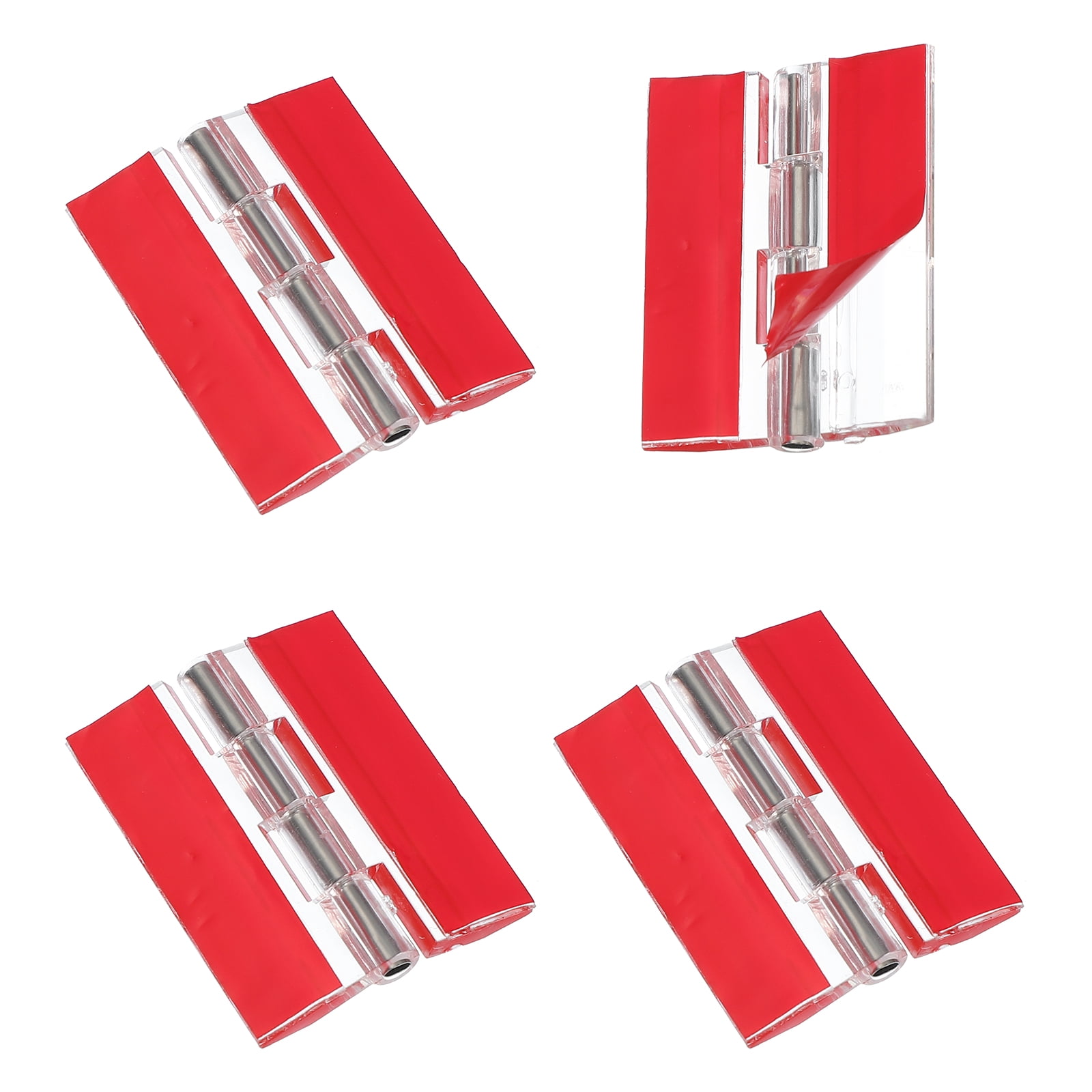 Uxcell Small Acrylic Hinge Self-Adhesive with Stainless Steel Shaft 45 ...