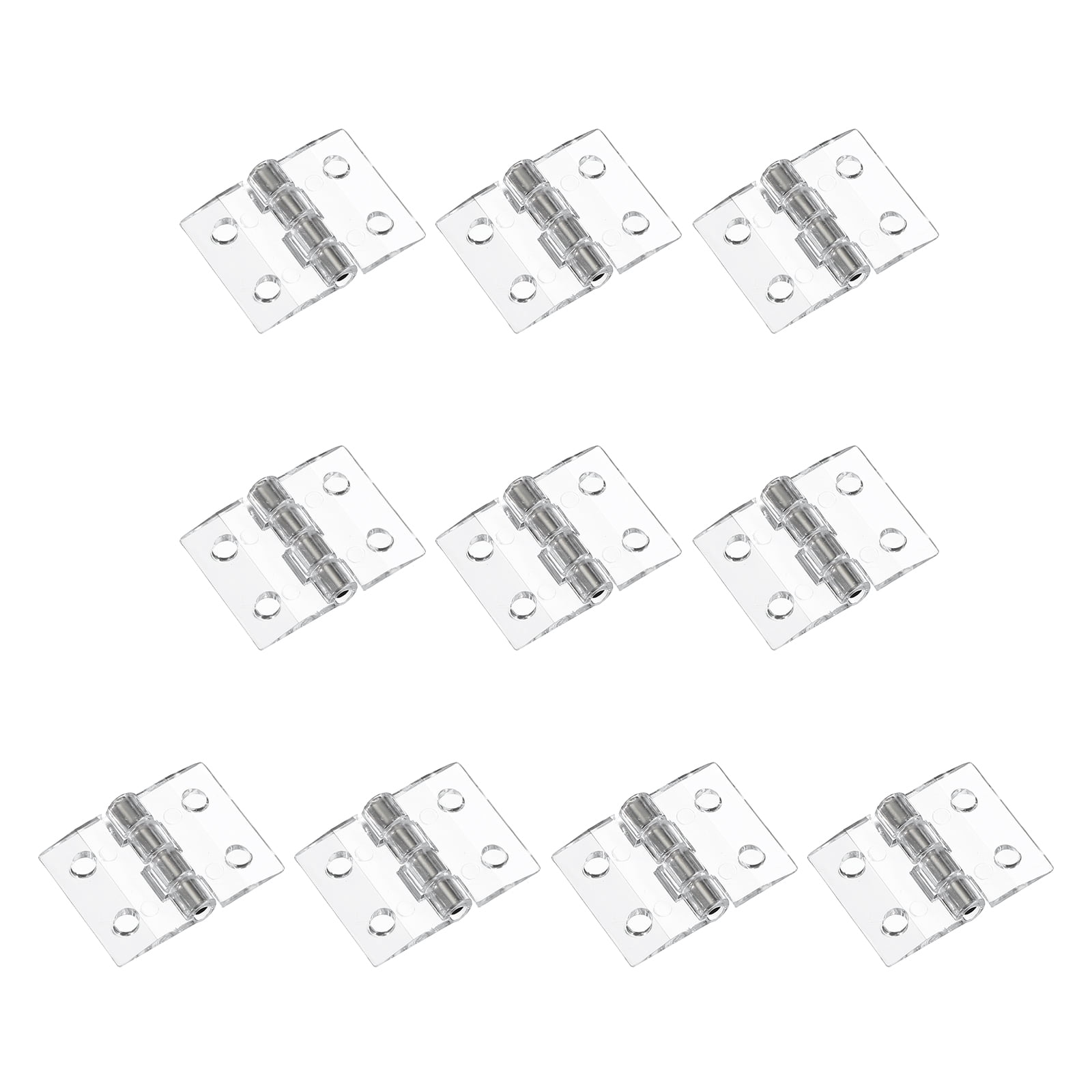 Uxcell Small Acrylic Hinges Plastic Clear Hinge with Stainless Steel ...