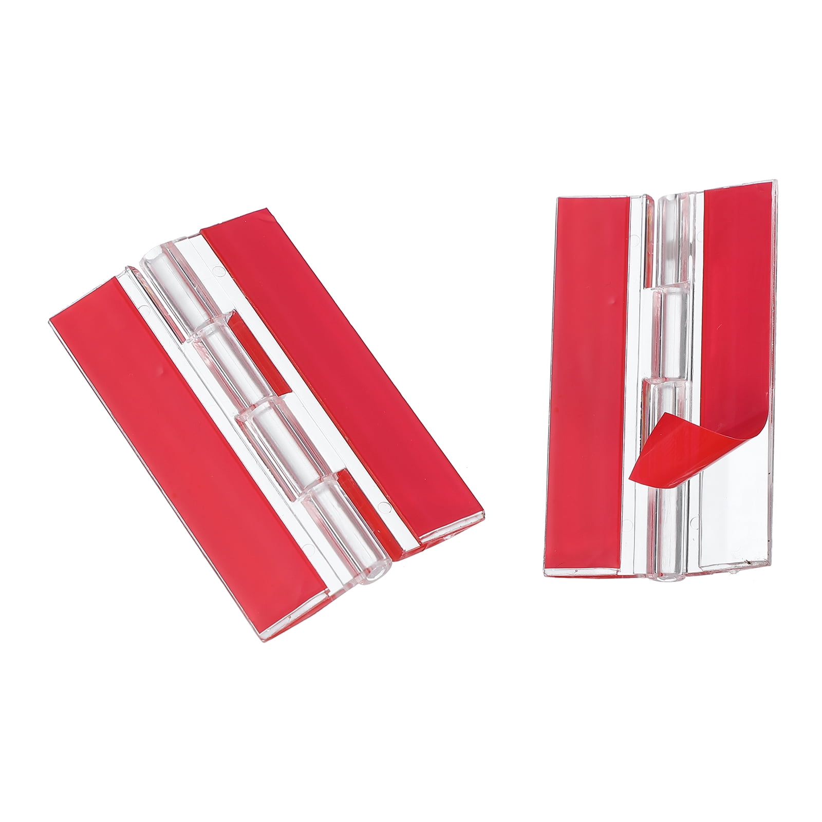 Uxcell Small Acrylic Hinges Plastic Self-Adhesive Clear Hinge ...