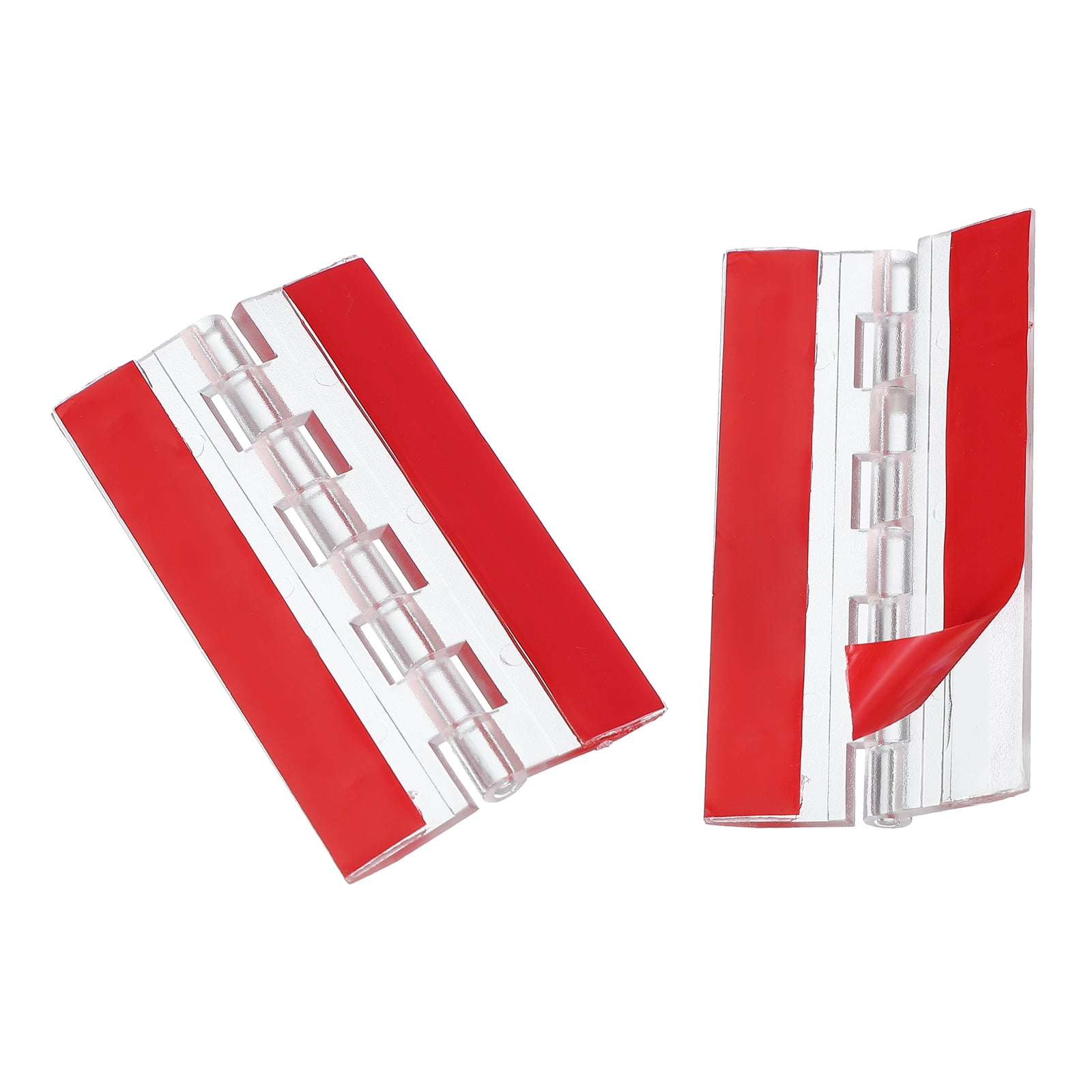 Uxcell Small Acrylic Hinges Plastic Self-Adhesive Clear Hinge ...