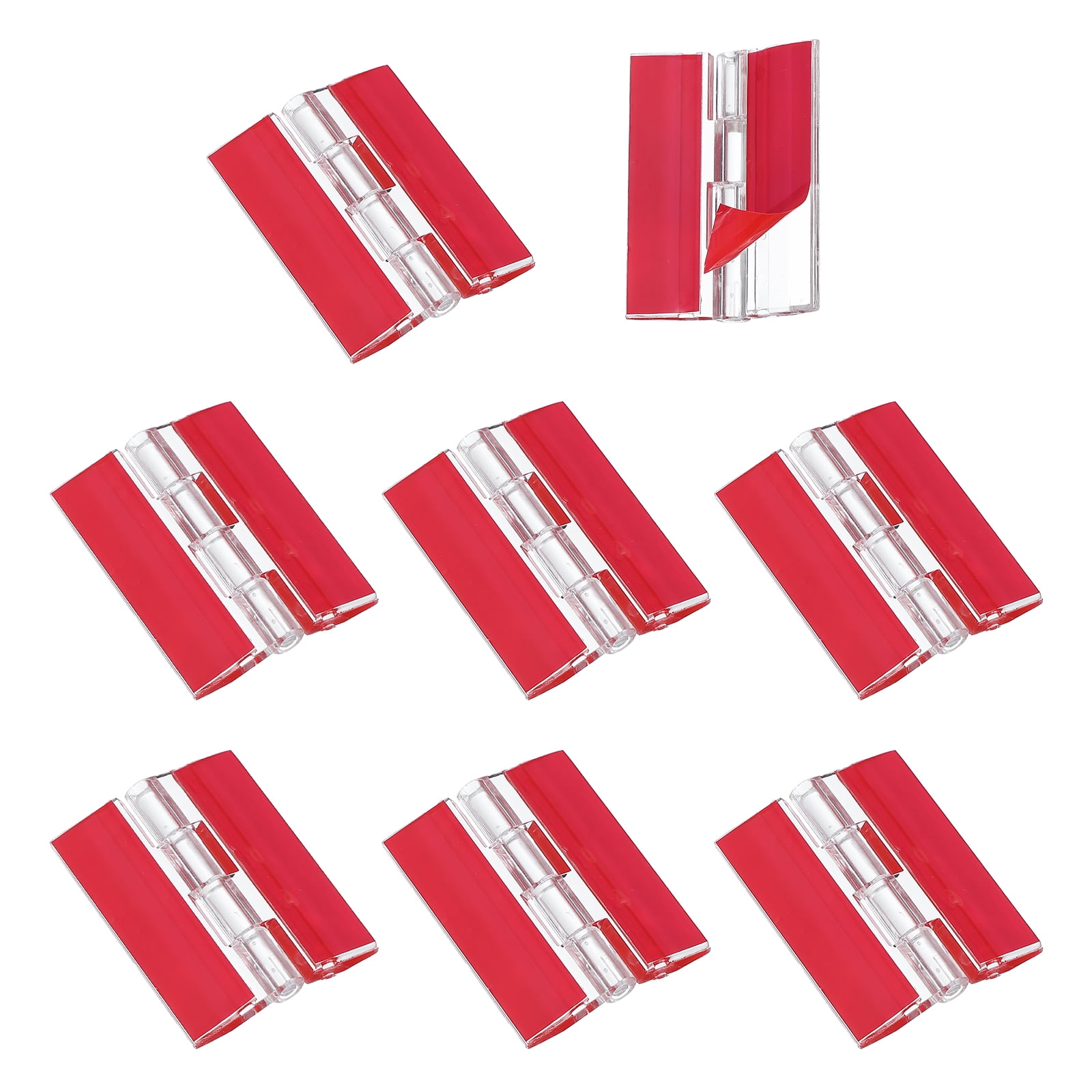 Uxcell Small Acrylic Hinges Plastic Self-Adhesive Clear Hinge ...