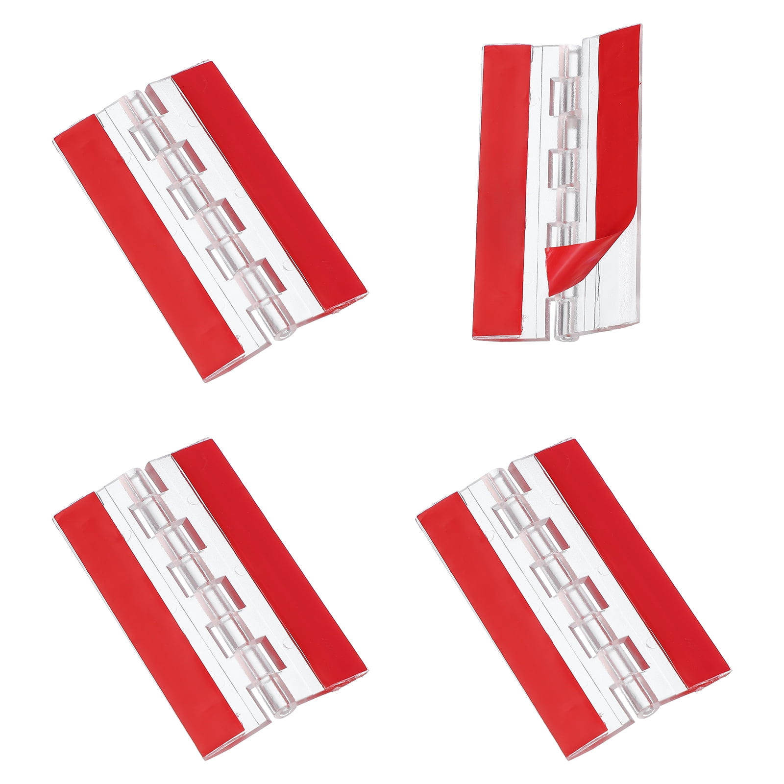Uxcell Small Acrylic Hinges Plastic Self-Adhesive Clear Hinge ...