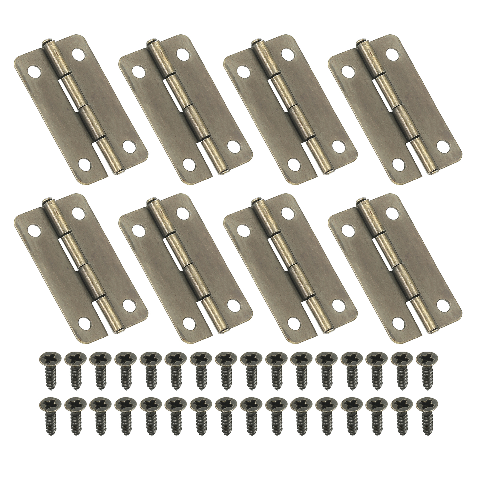 Uxcell Small Butt Hinges 1-3/16 Inch, Jewelry Box Hinge with Screw for ...