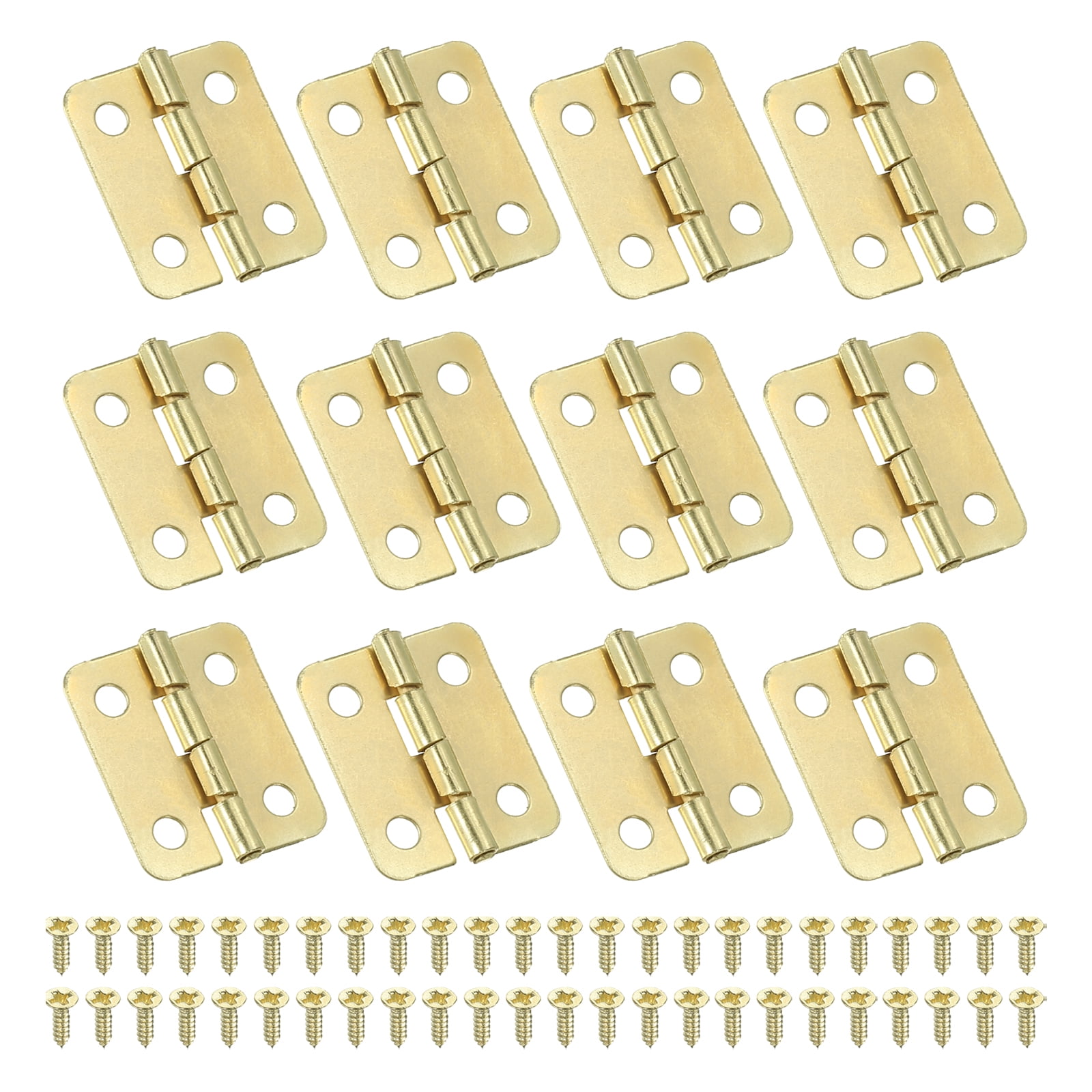 Uxcell Small Butt Hinges 0.7 inch Jewelry Box Hinge with Screw for ...