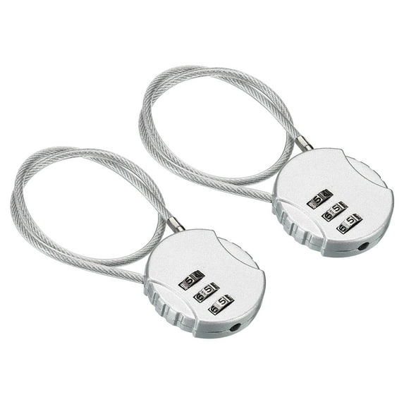 Uxcell Small Combination Lock 11.8 Inch, 2 Pack 3 Digit Padlock for ...