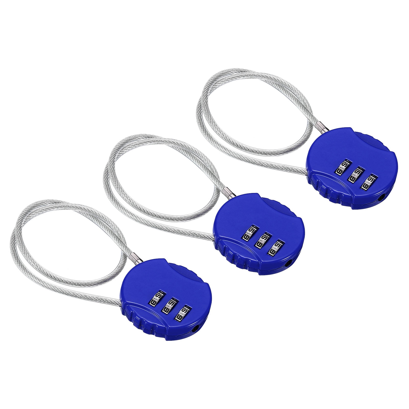 Uxcell Small Combination Lock 11.8 Inch, 3 Pack 3 Digit Padlock for Gym ...