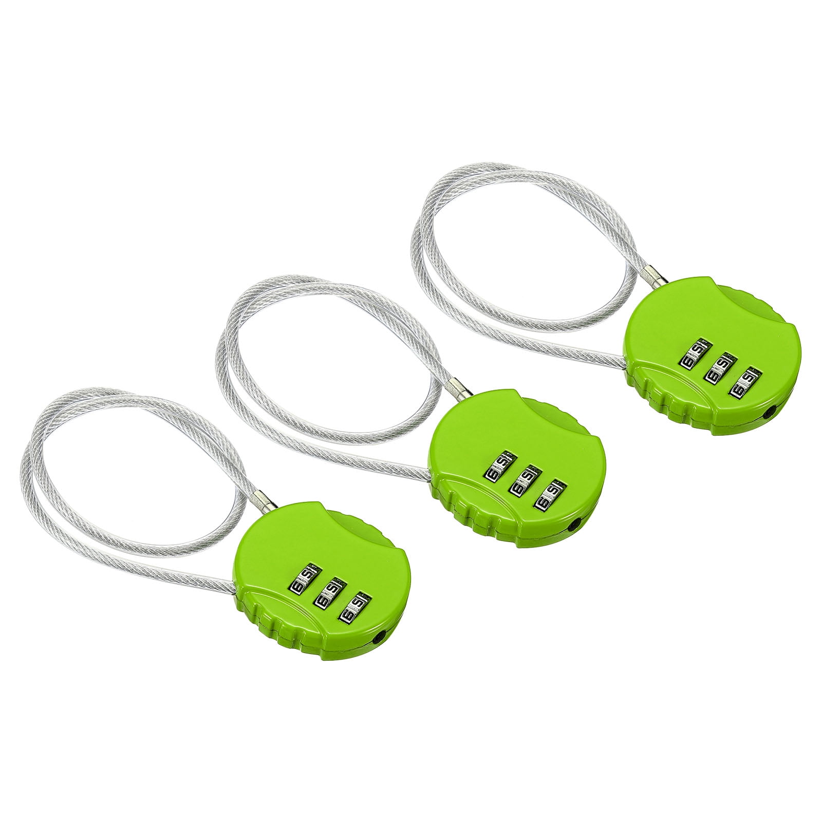 Uxcell Small Combination Lock 11.8 Inch, 3 Pack 3 Digit Padlock for Gym ...