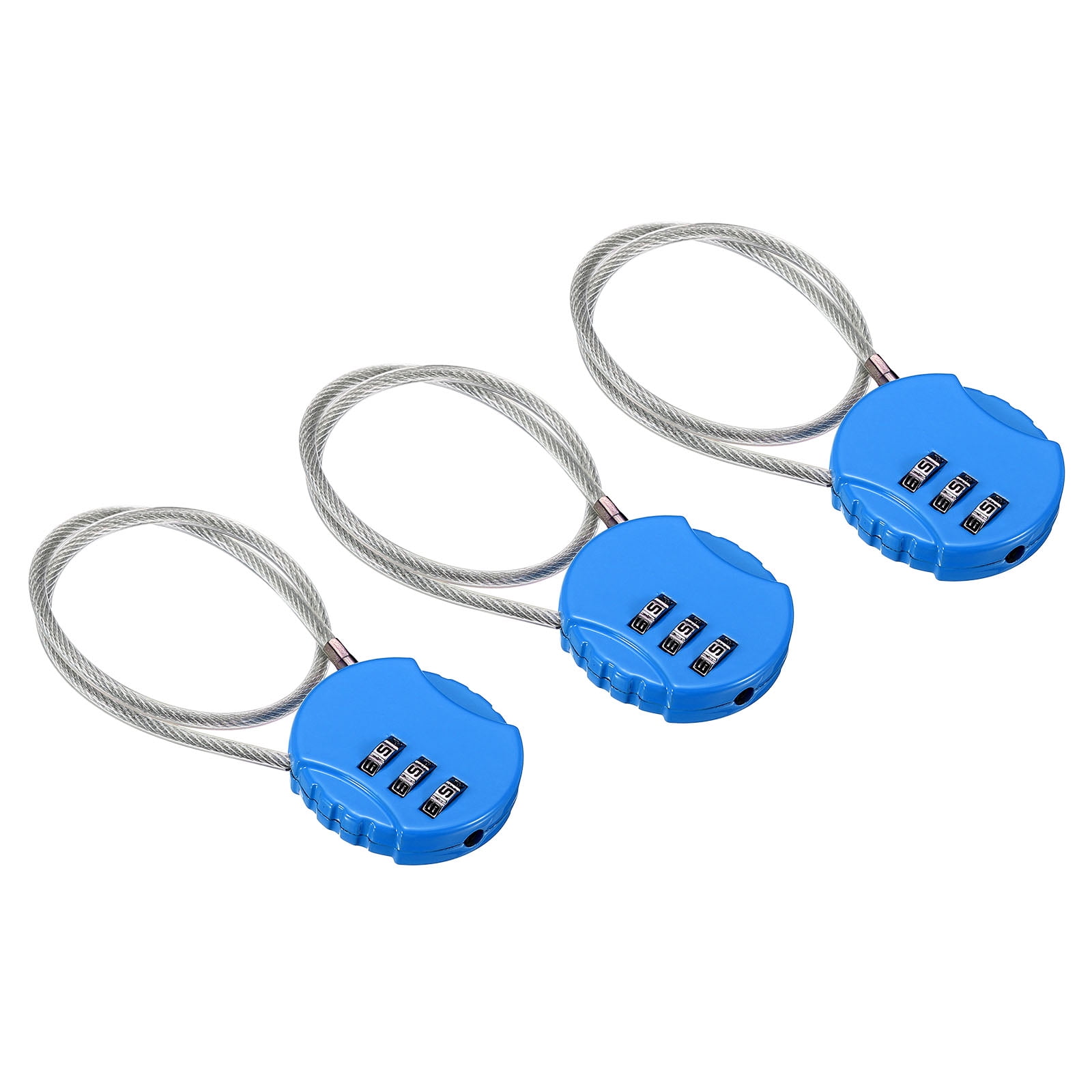 Uxcell Small Combination Lock 11.8 Inch, 3 Pack 3 Digit Padlock for ...
