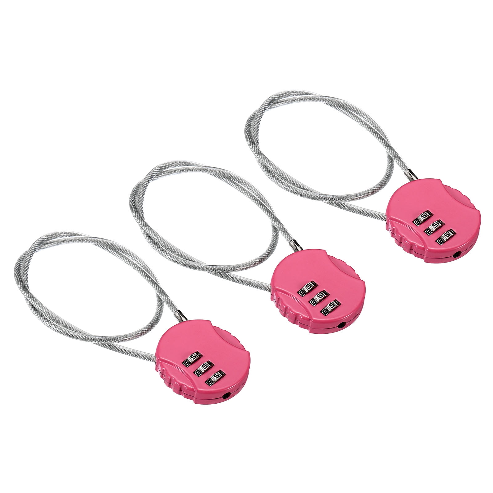 Uxcell Small Combination Lock 14.9 Inch, 3 Pack 3 Digit Padlock for Gym ...