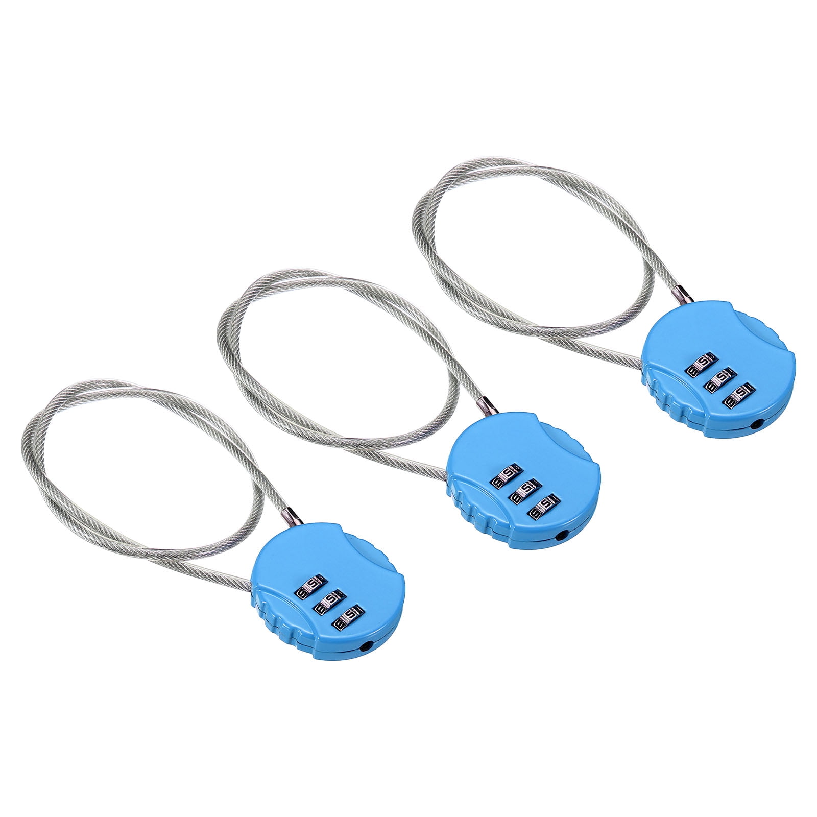 Uxcell Small Combination Lock 14.9 Inch, 3 Pack 3 Digit Padlock for ...