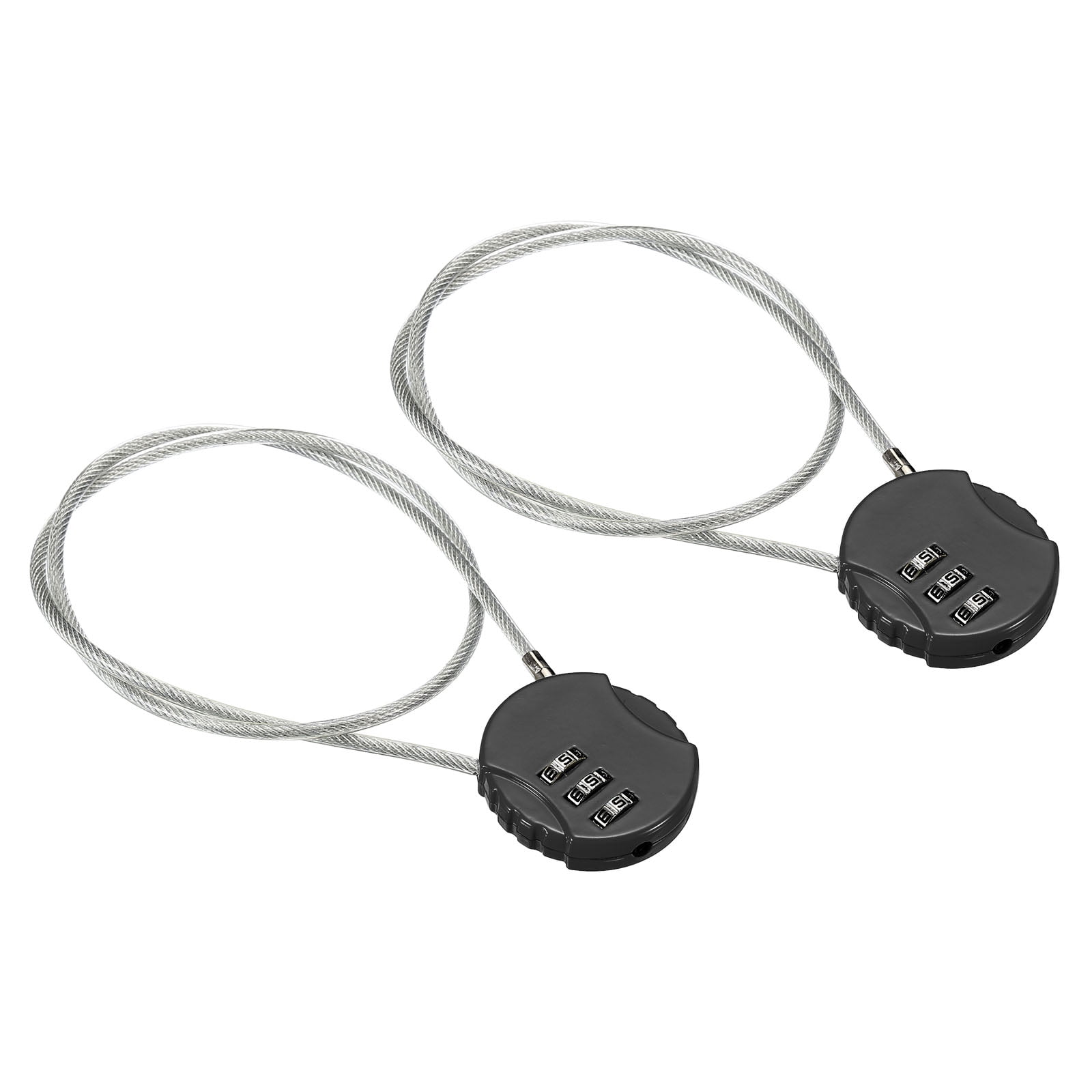 Uxcell Small Combination Lock 19.6 Inch, 2 Pack 3 Digit Padlock for Gym ...