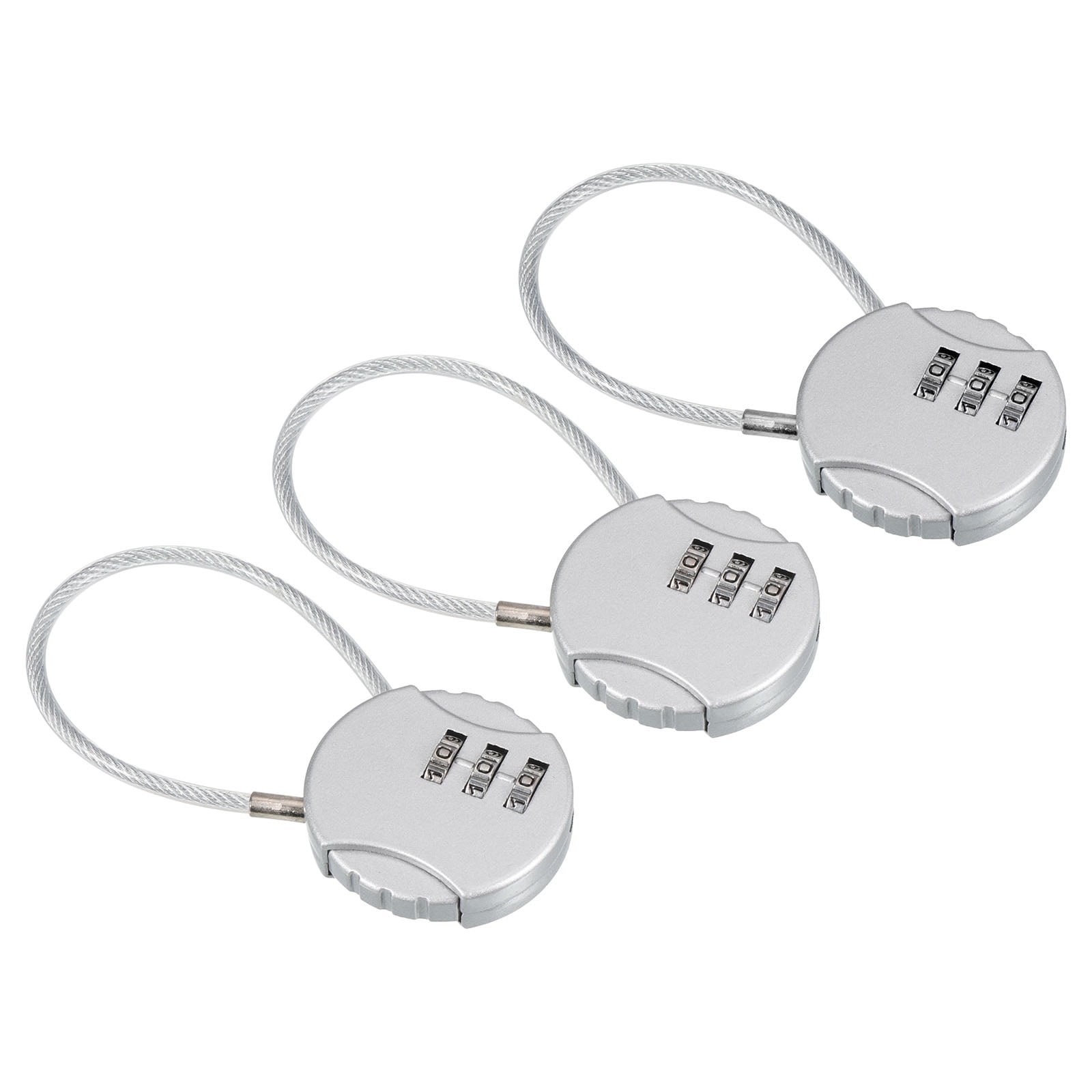 Uxcell Small Combination Lock 3 Digit Luggage Padlock with 4.7Wire for ...
