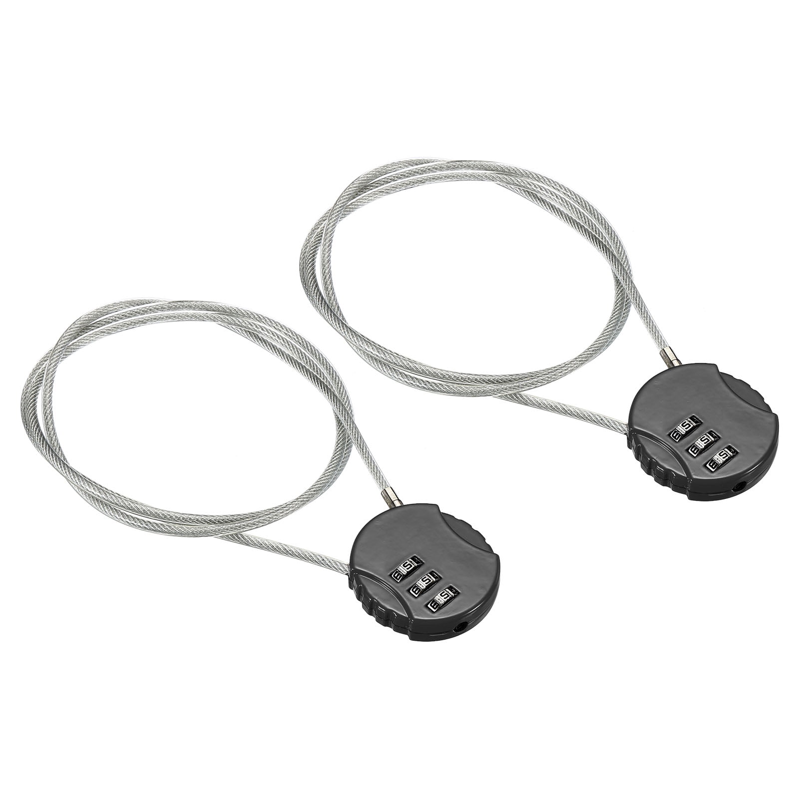 Uxcell Small Combination Lock 31.4 Inch, 2 Pack 3 Digit Padlock for Gym ...