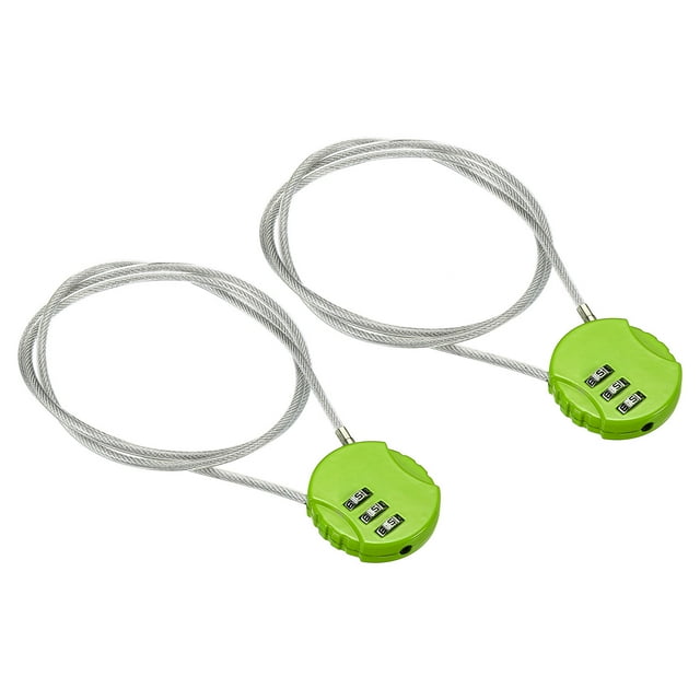 Uxcell Small Combination Lock 31.4 Inch, 2 Pack 3 Digit Padlock for Gym ...