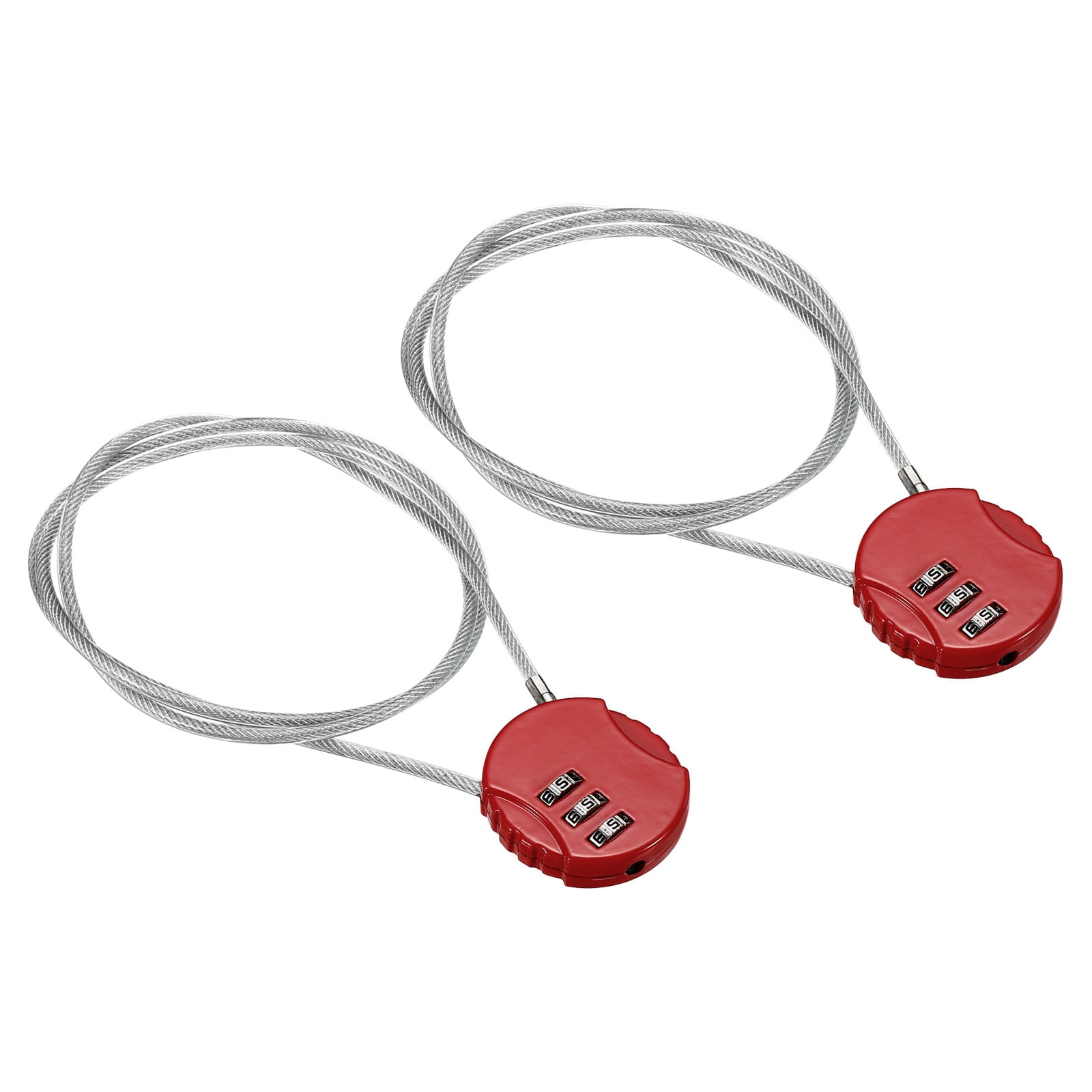Uxcell Small Combination Lock 31.4 Inch, 2 Pack 3 Digit Padlock for Gym ...