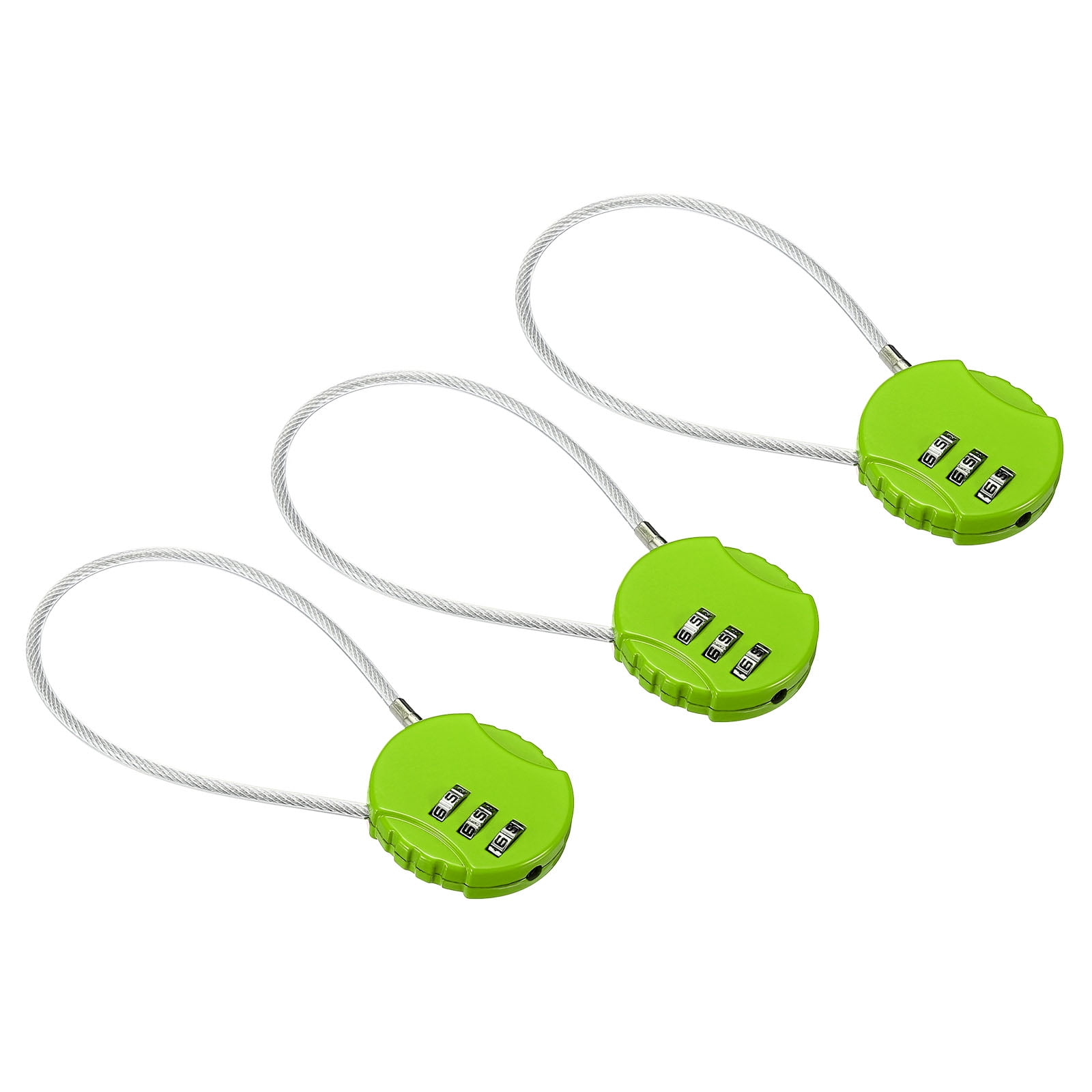 Uxcell Small Combination Lock 7.8 Inch, 3 Pack 3 Digit Padlock for Gym ...