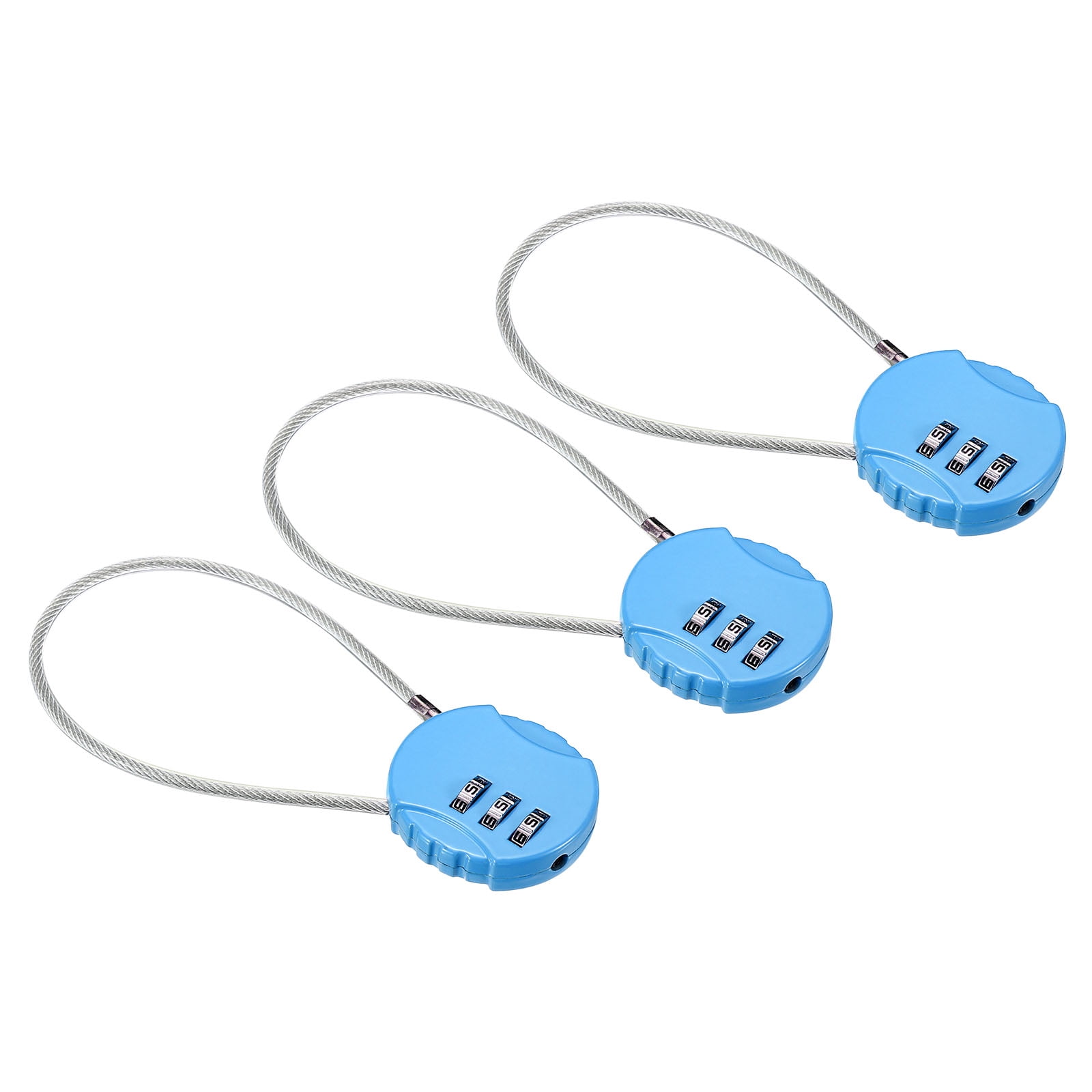 Uxcell Small Combination Lock 7.8 Inch, 3 Pack 3 Digit Padlock for ...