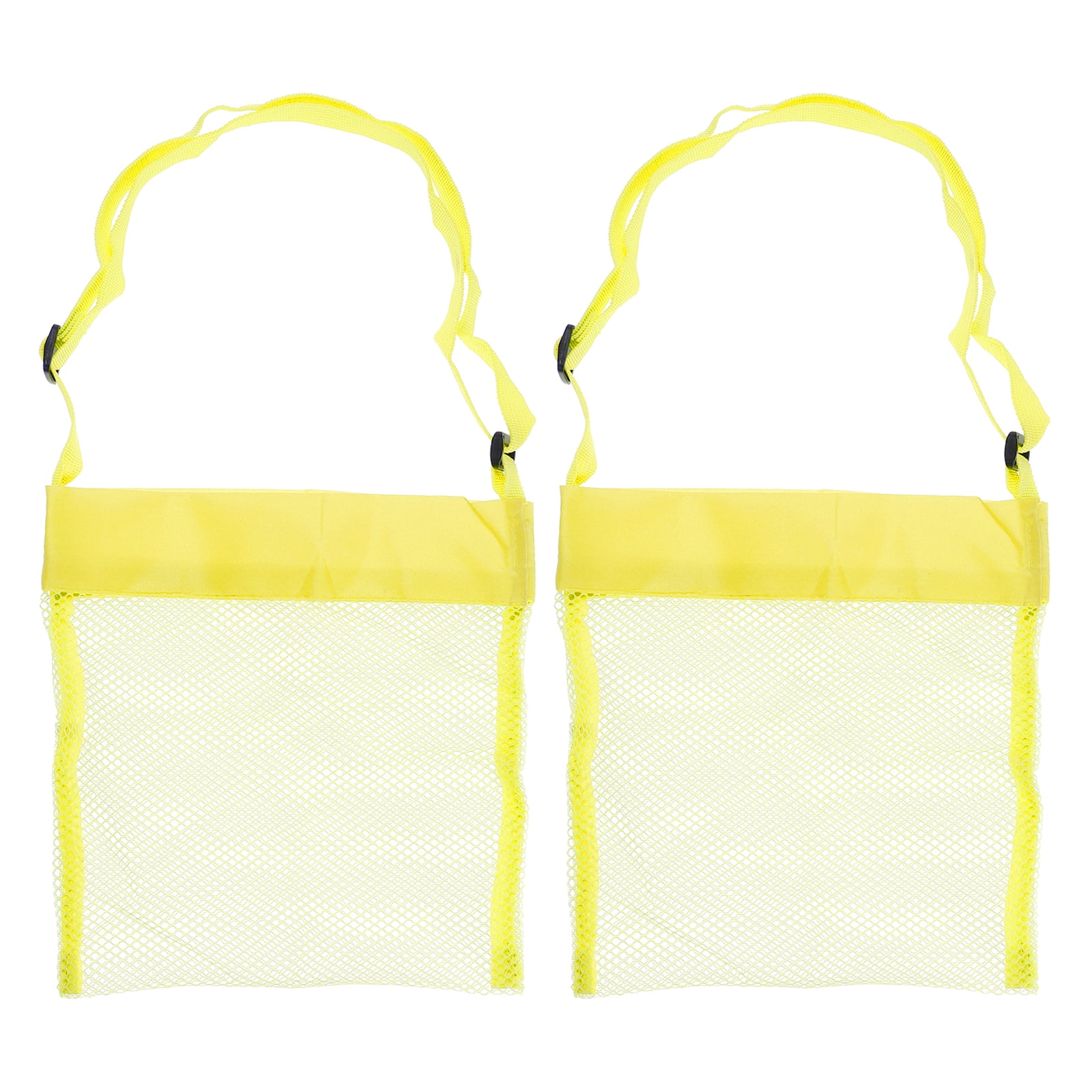 Uxcell Small Mesh Beach Bag Sea Shell Tote Bags with Carrying Straps ...