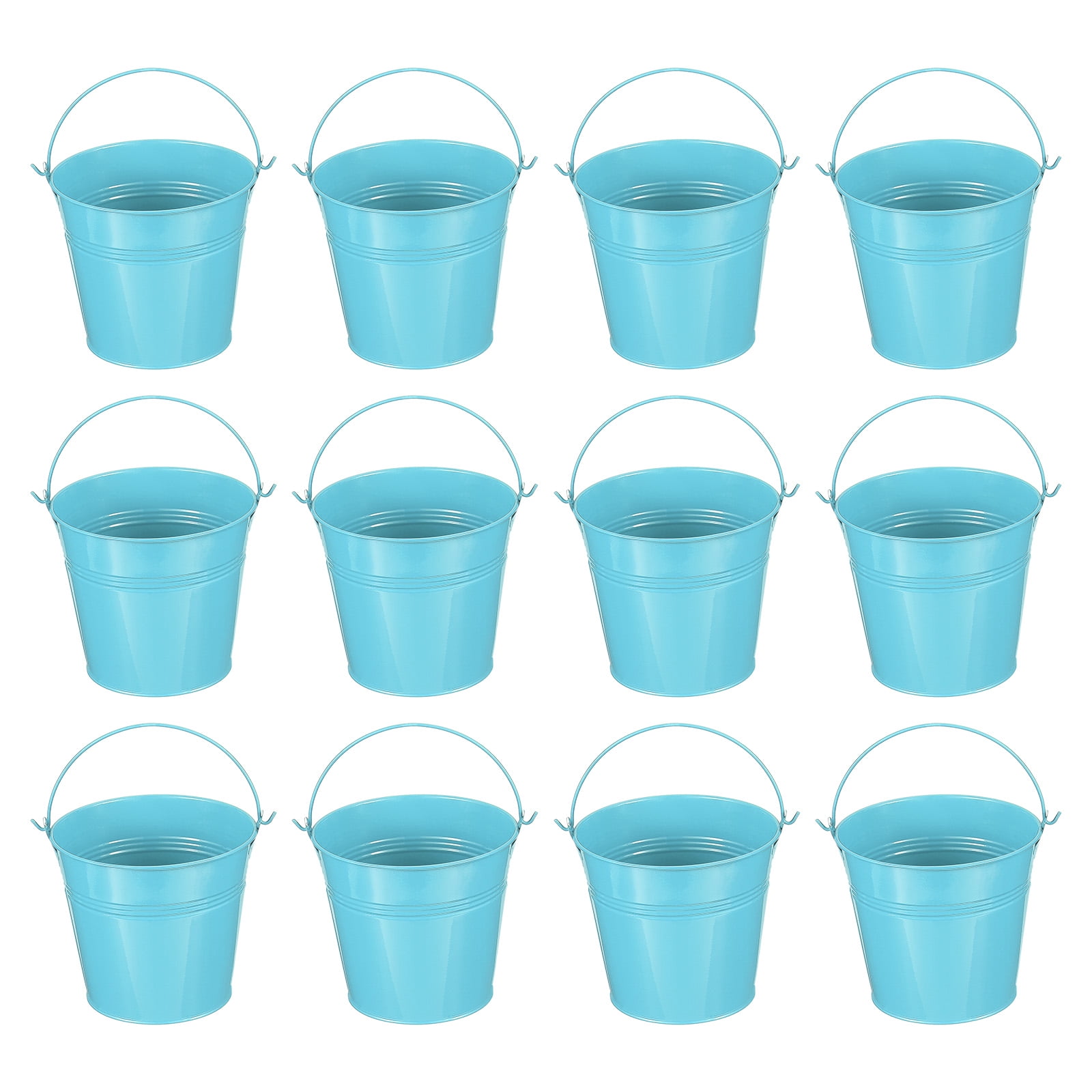 Small Metal Buckets with Handle Mini Galvanized Bucket Colorful Easter ...