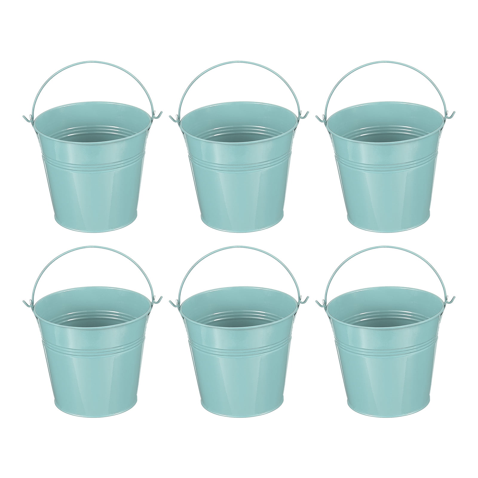 Small Metal Buckets with Handle Mini Galvanized Bucket Colorful Easter ...