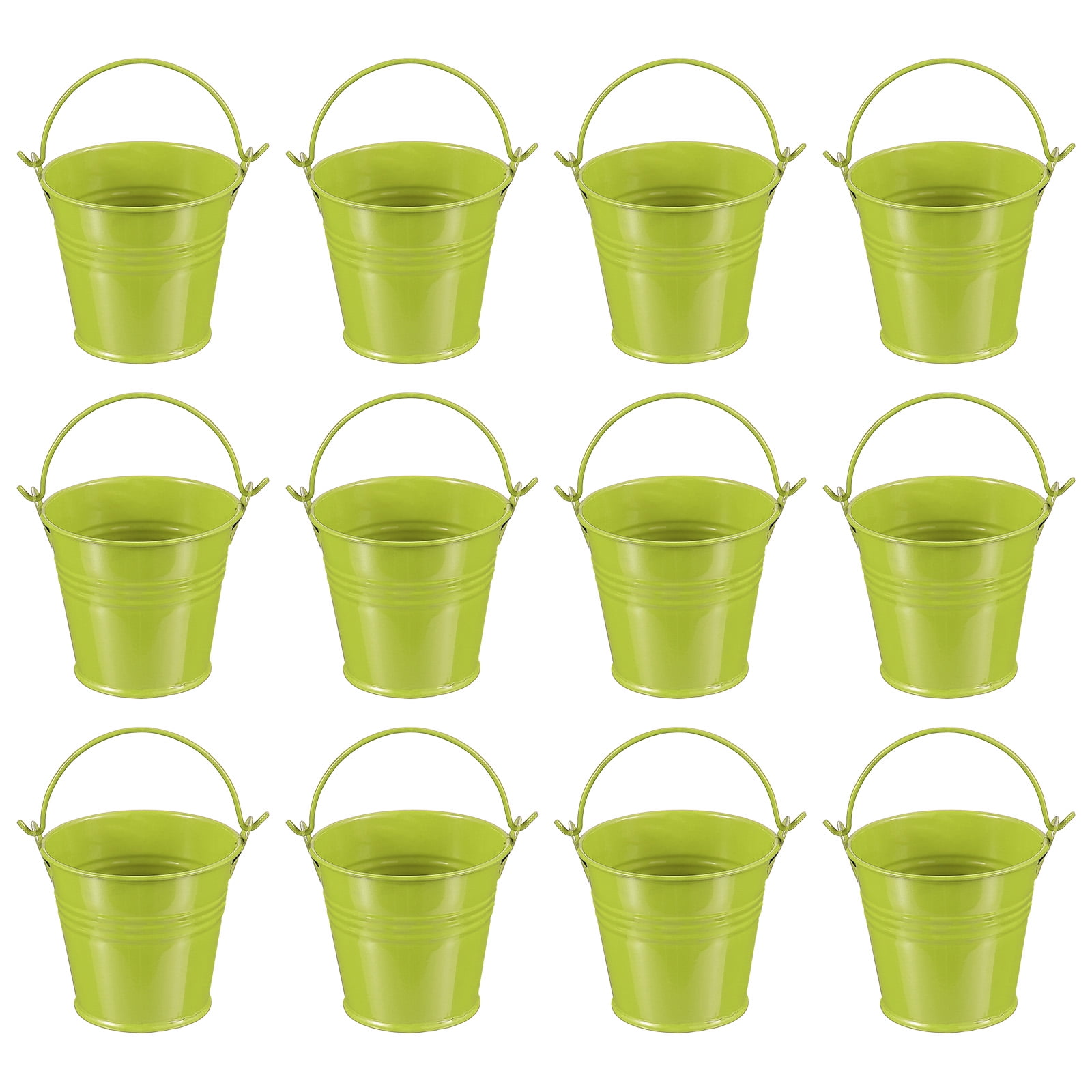 Small Metal Buckets with Handle Mini Galvanized Bucket Colorful Easter ...
