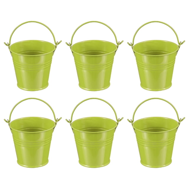 Small Metal Buckets with Handle Mini Galvanized Bucket Colorful Easter ...