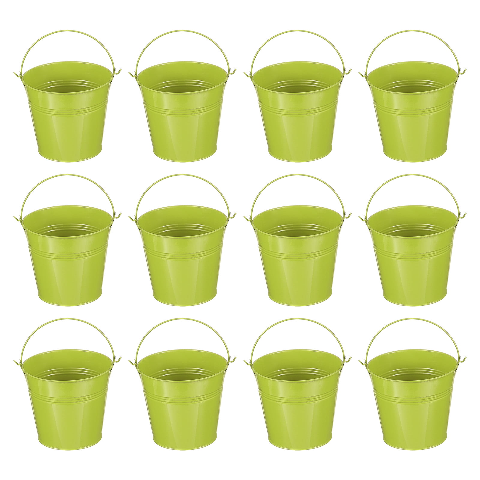 Uxcell Small Metal Buckets with Handle Mini Galvanized Bucket Colorful ...